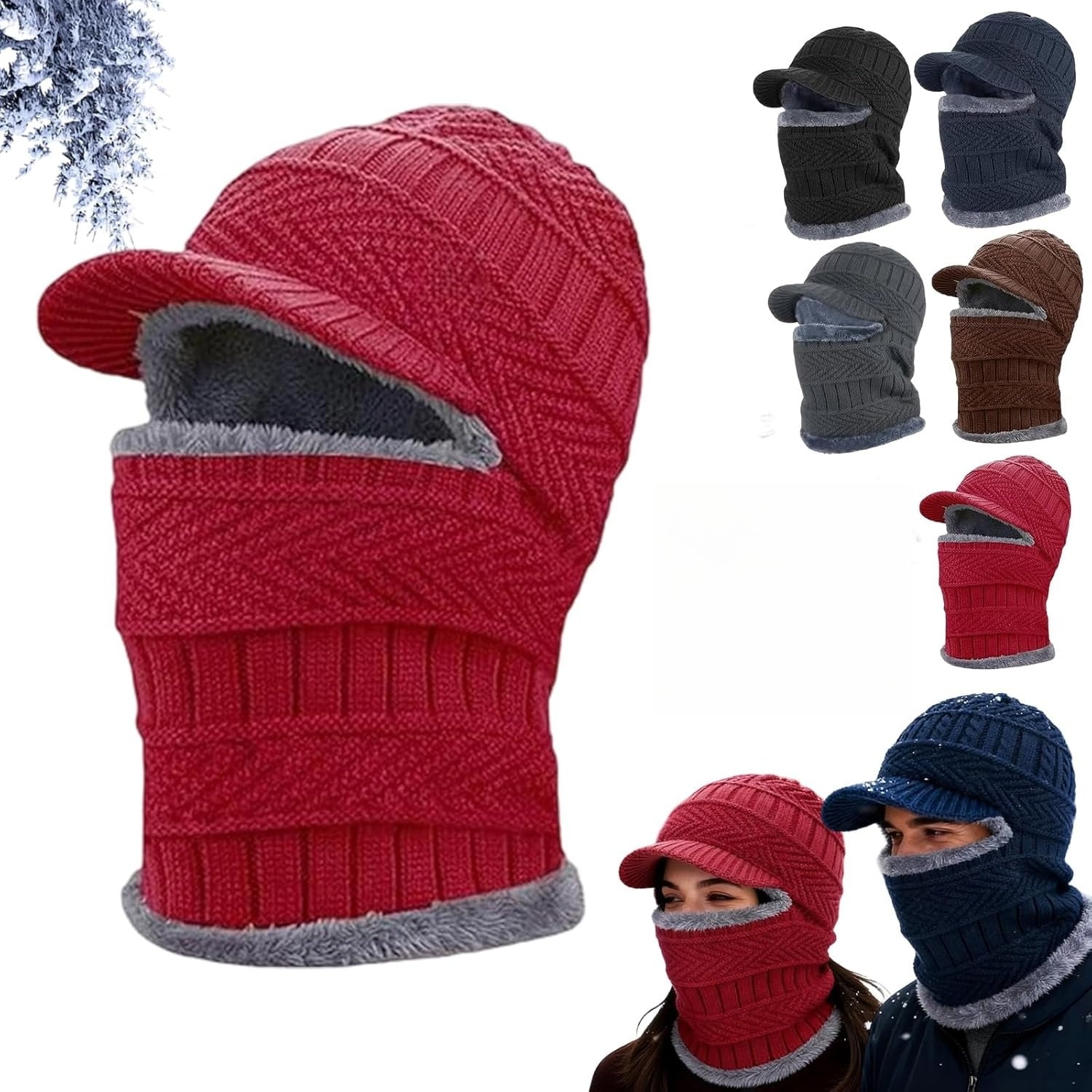 Winter Fullguard Beanie Full Coverage with Mask & Earflaps for Men ...