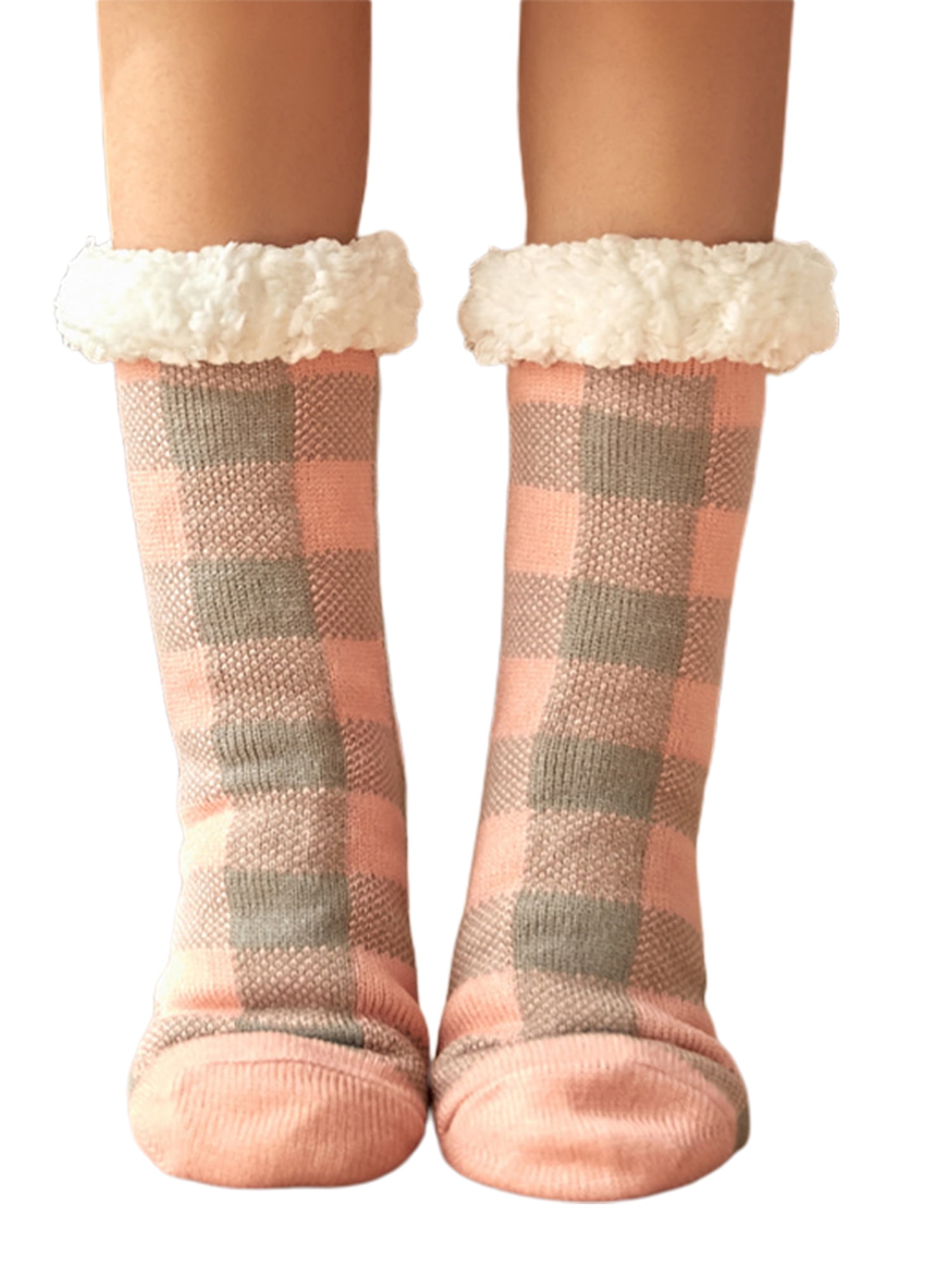 Winter Fuzzy Socks for Women Fleece-Lined Slipper Socks Fluffy Anti ...