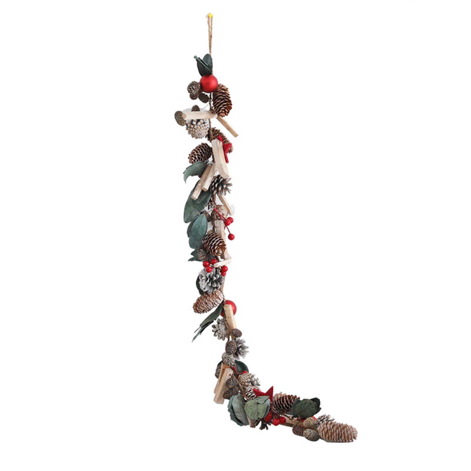 Winter Garland Rustic Christmas Pinecone Garland Greenery Garland with ...