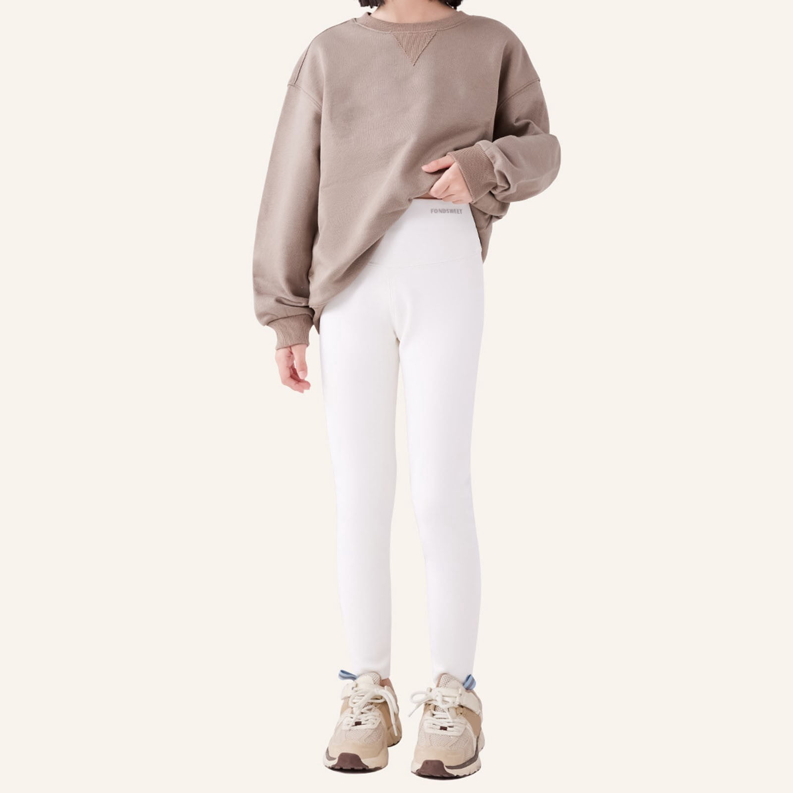 Winter Girls Lined Thermal Pants Base Layer Thick Warm Jogging Trousers ...