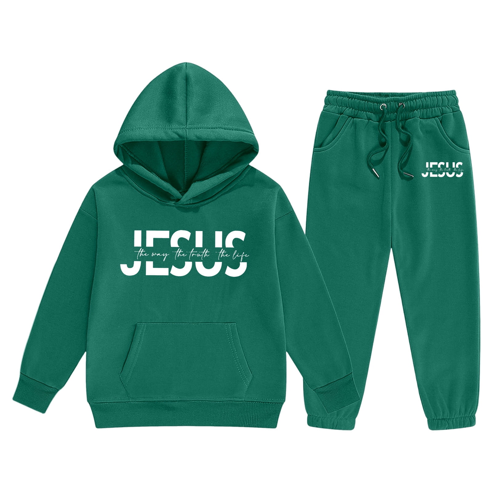 Winter Girls Tracksuit Cozy Warm Jogger Pants And Hoodie Top With ...