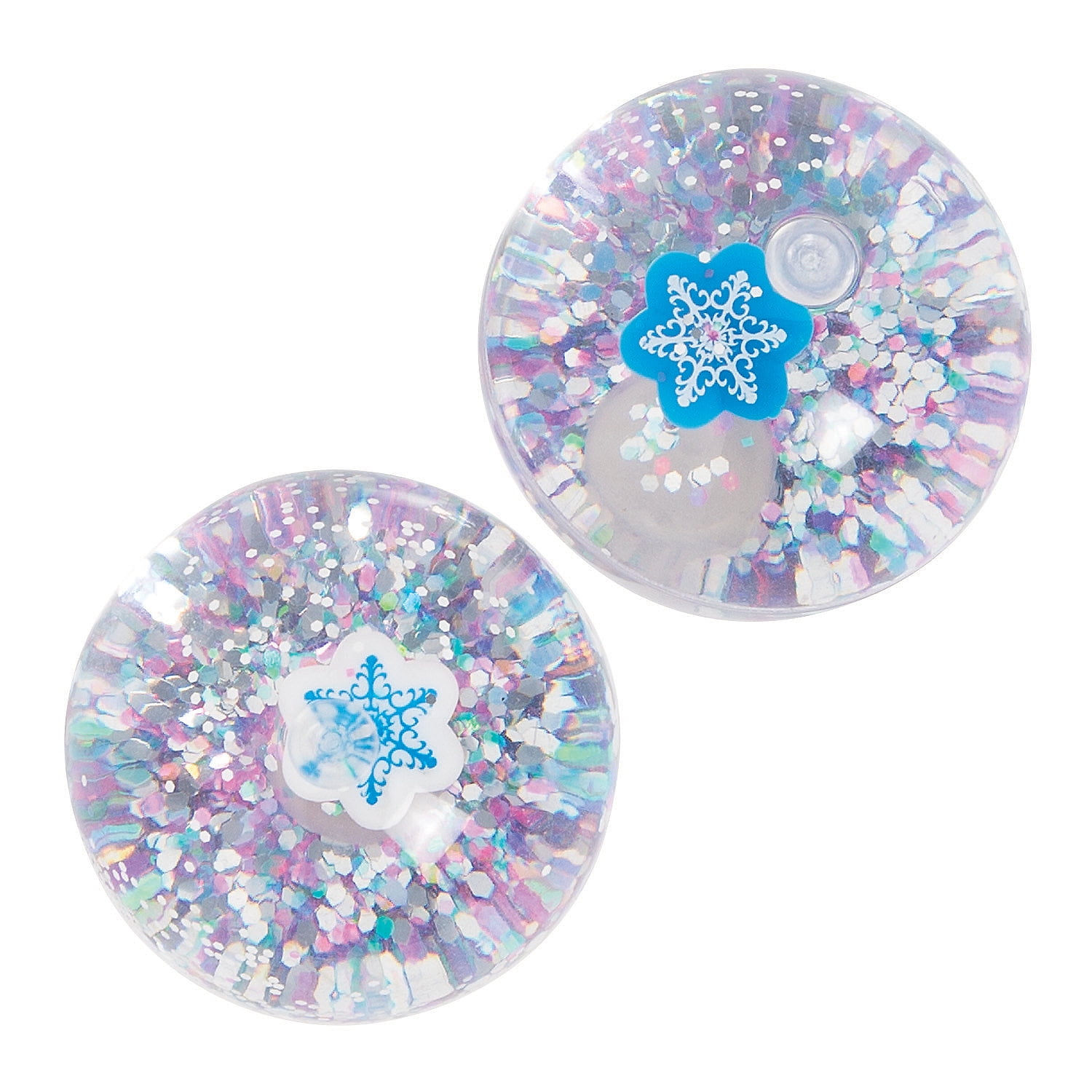 Winter Glittered-Filled Bouncing Ball, Toys, Balls, Winter, 12 Pieces ...