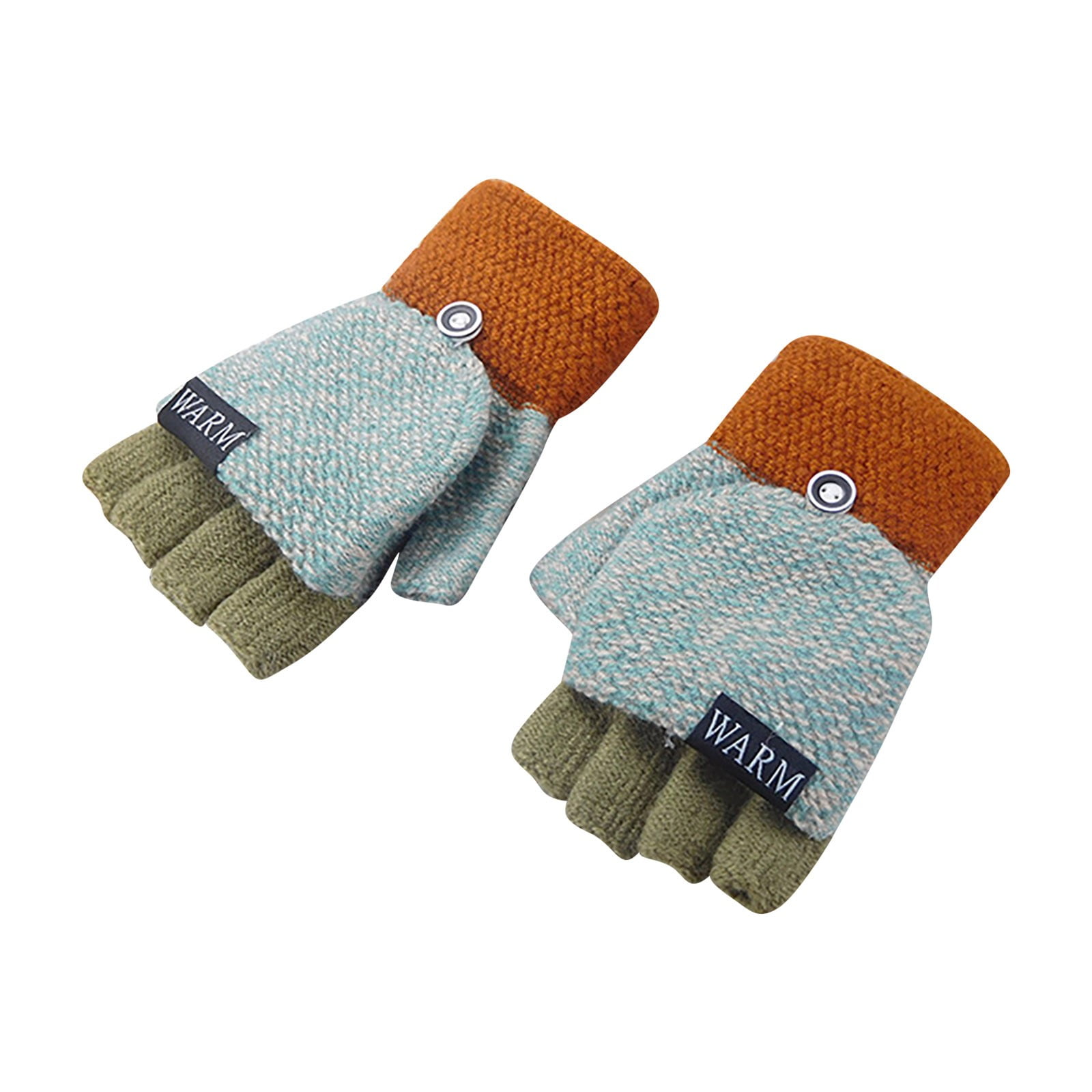 Winter Gloves 1 pair of gloves Winter Knitted Fingerless Mittens Warm ...