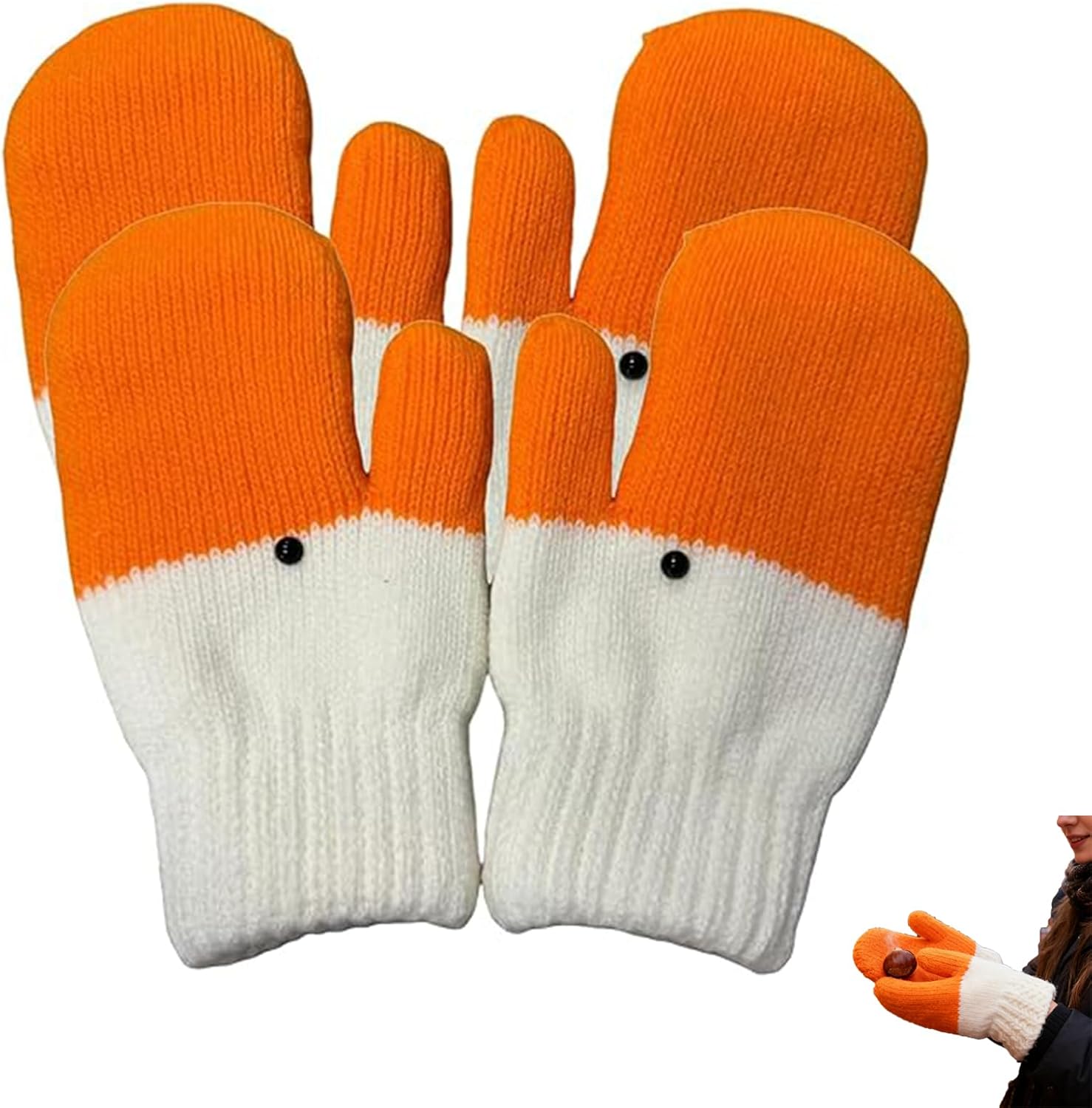 Winter Goose Gloves, Silly Goose Mittens Gloves Warm Thermal for Men ...