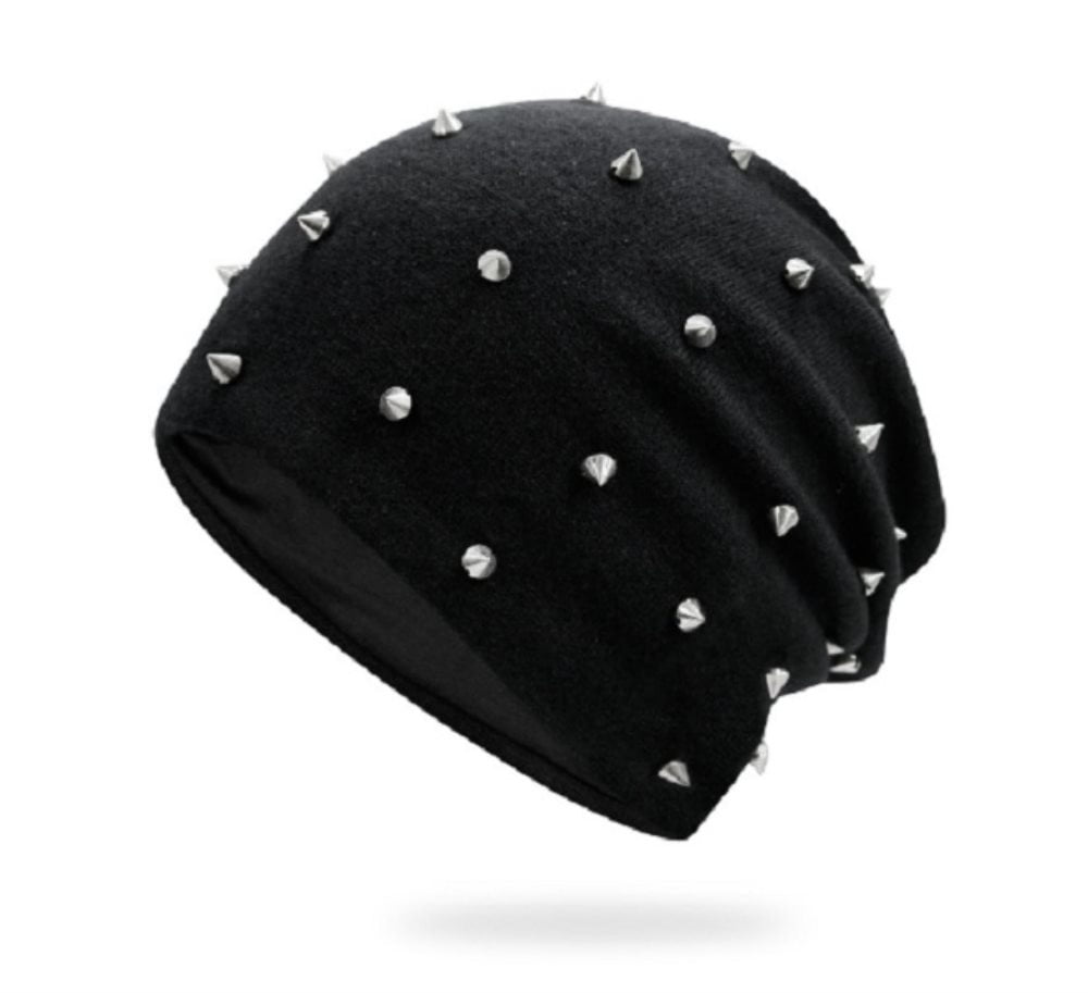 Winter Gothic Hat Unisex Goth Beanie Rivet Rock Punk Hat Stud Spike ...