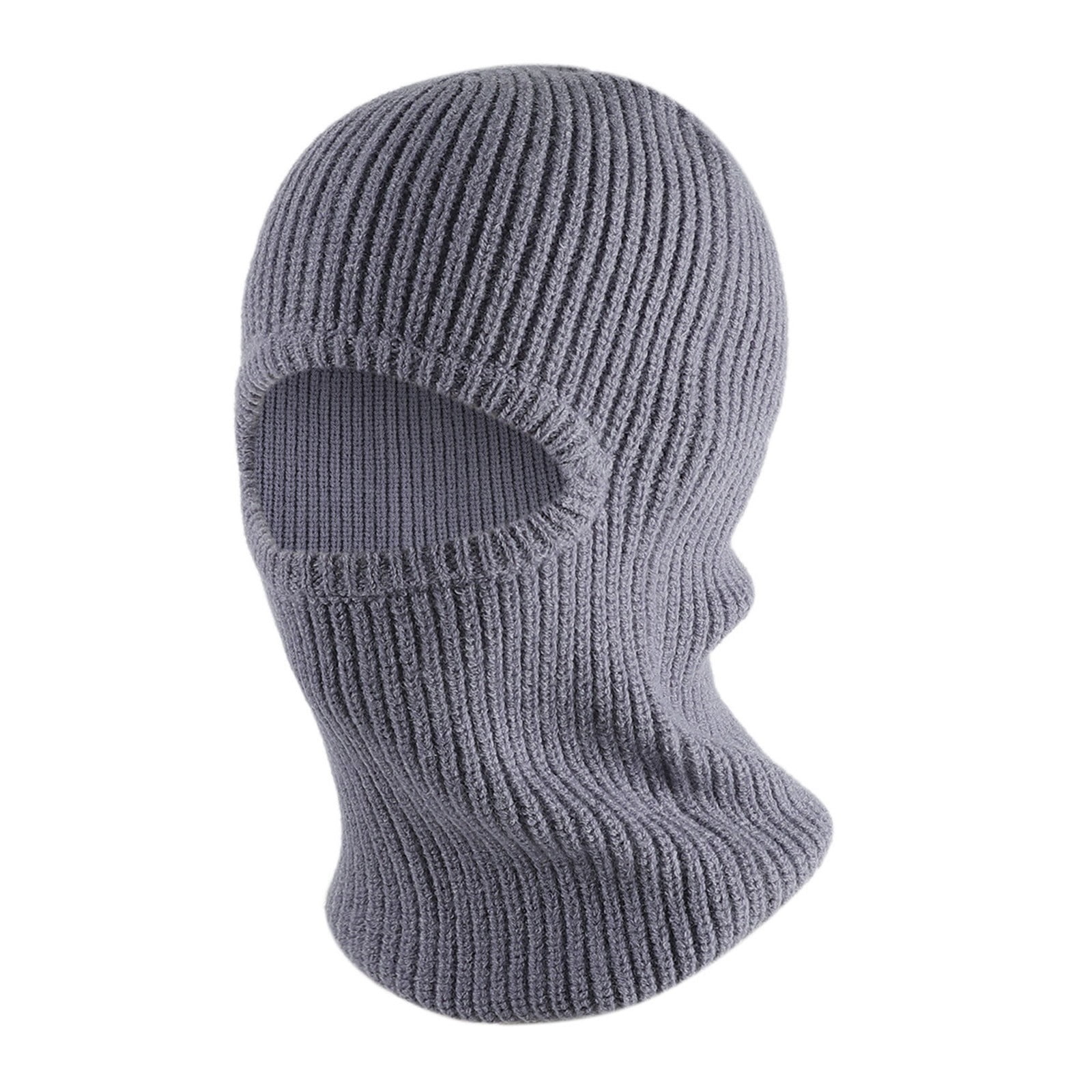 Winter Gray Hats For Men Women Soft Warm Knit Hat Ski Stocking Collar ...