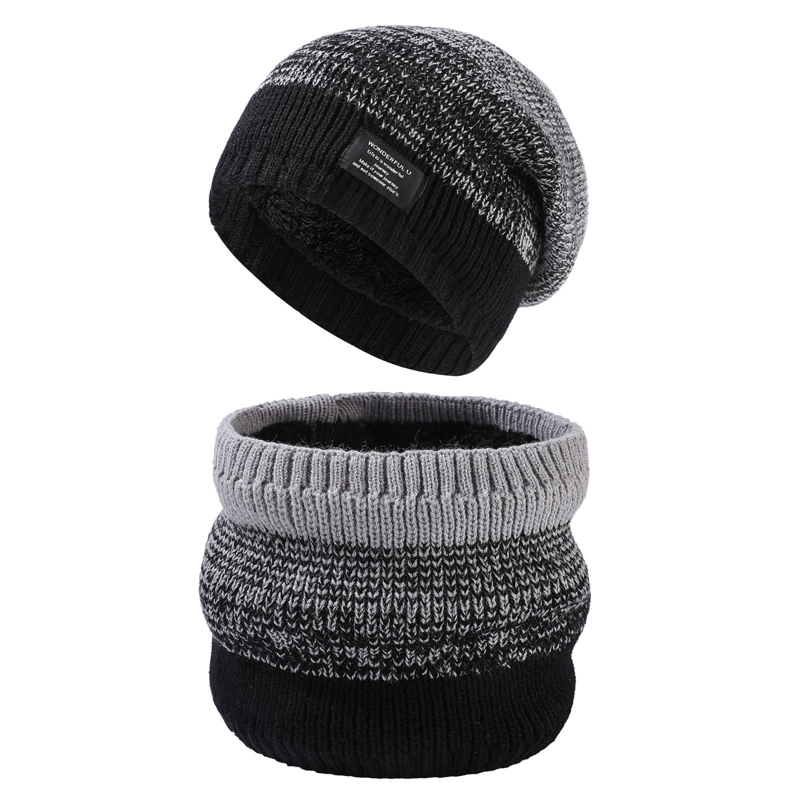 Winter Hat Scarf Touchscreen Gloves Set for Men and Women, Beanie ...