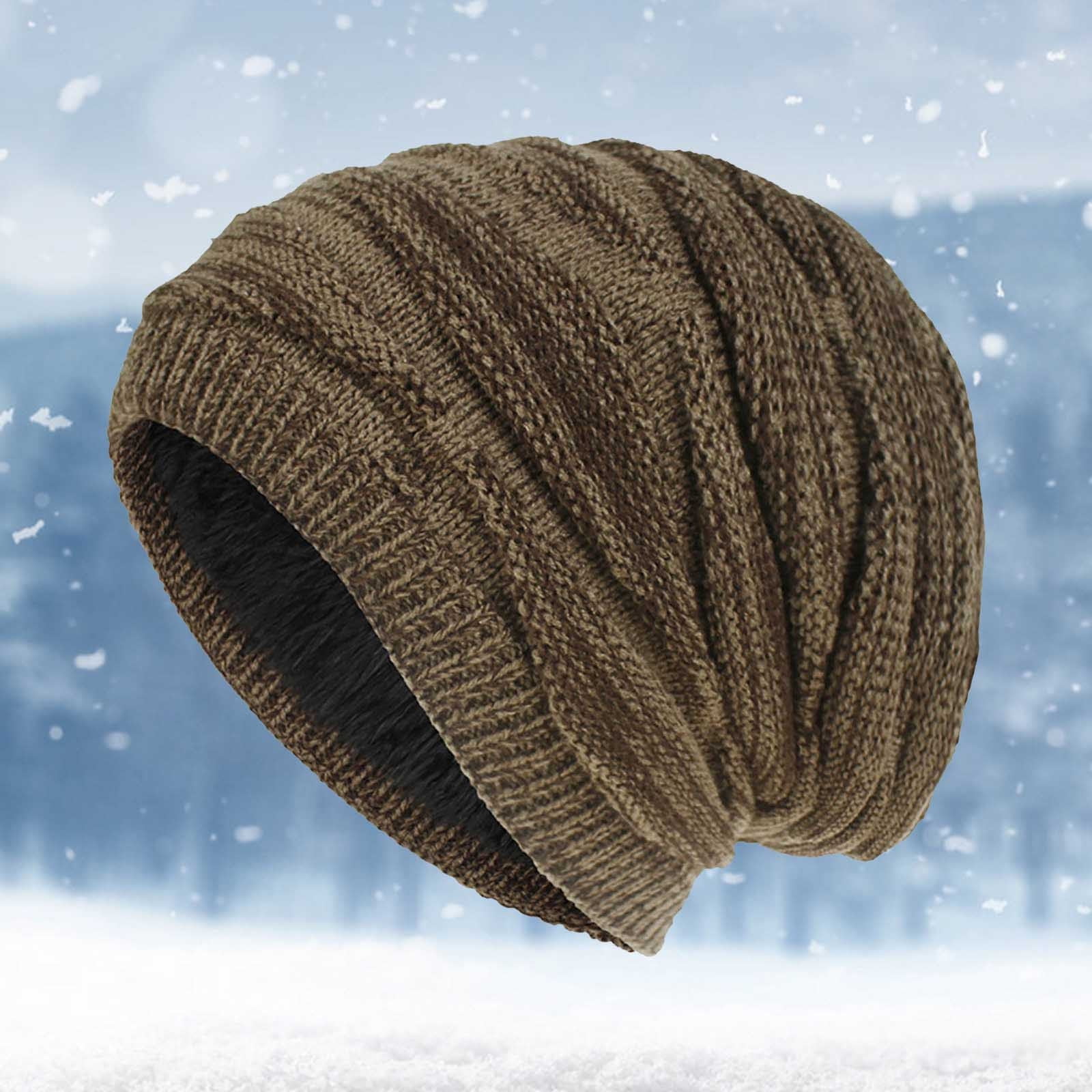 Winter Hat Warm Knit Hats Soft Thick Cute Knitted Cap For Cold Weather ...