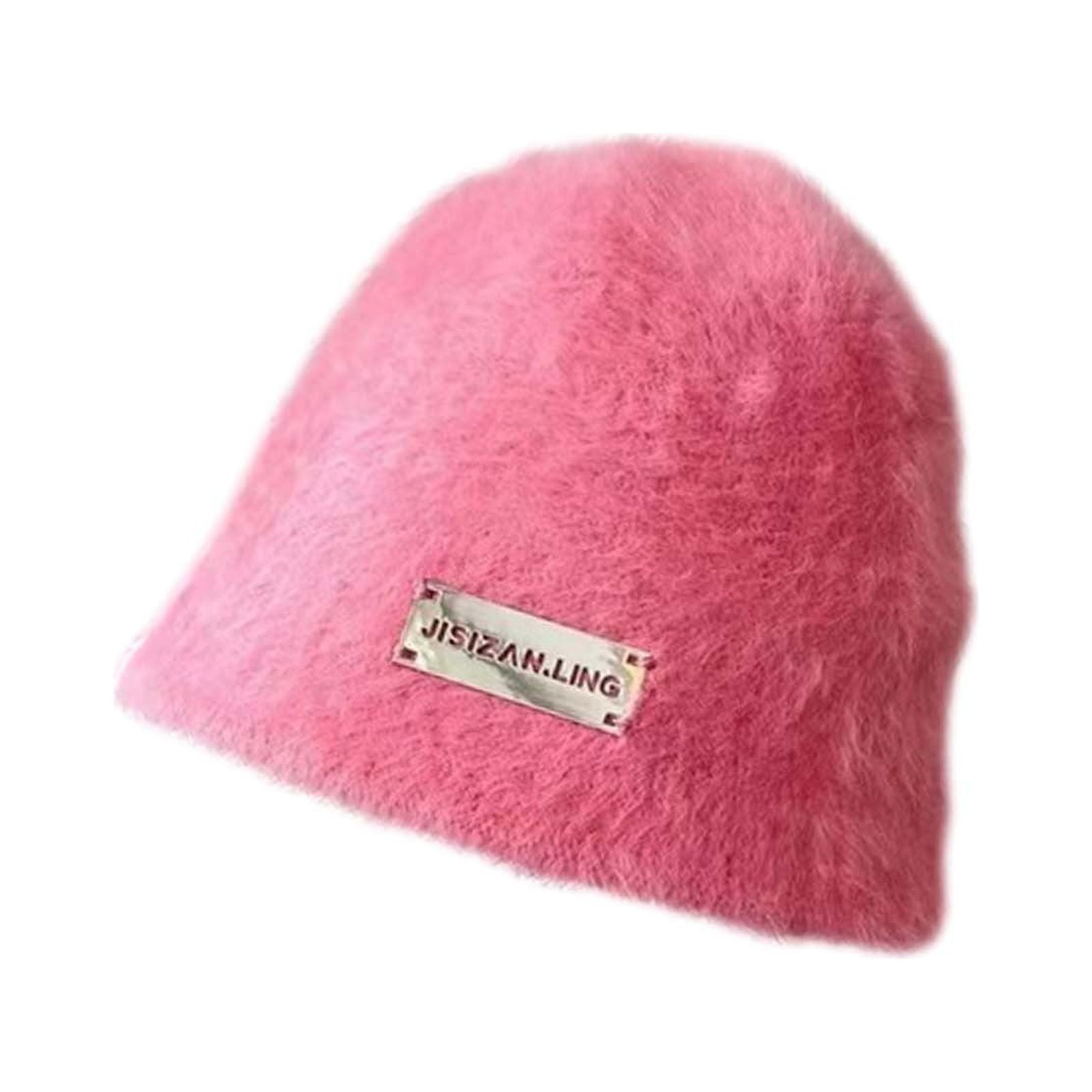 Winter Hats for Women Girl Fuzzy Bucket Hat Plush Soft Cozy Warm Solid ...