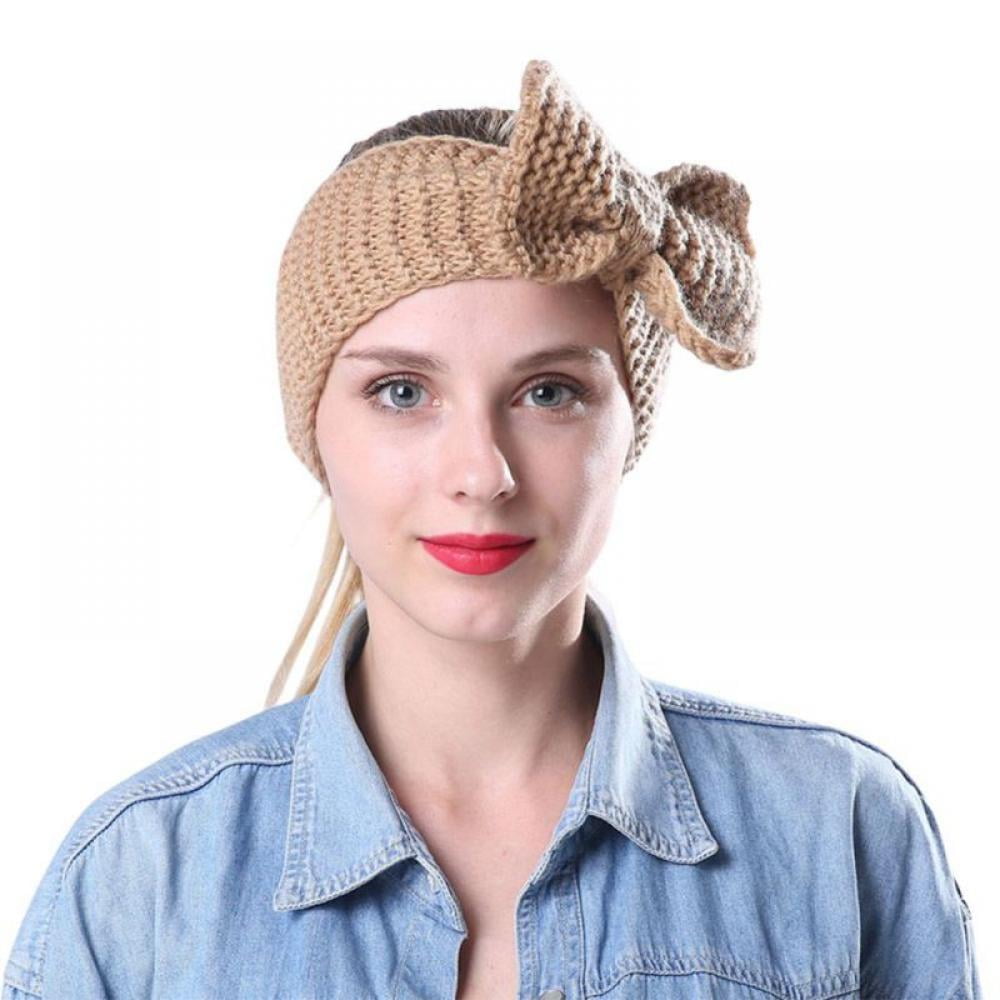 Winter Headbands for Women Girls,Warm Crochet Turban Knitted Ear Warmer ...
