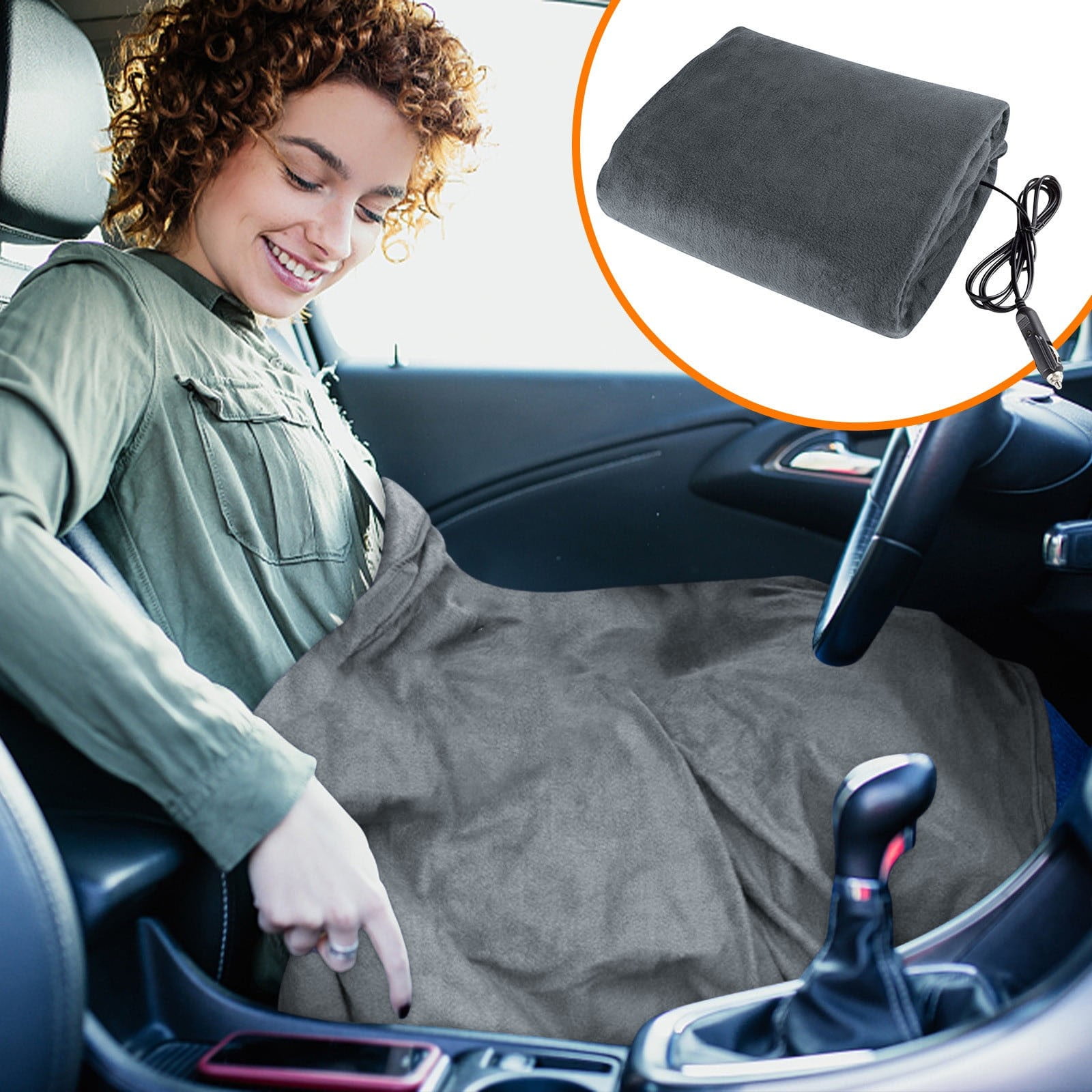 Winter Heated Car Blanket, 112V Car Blanket Vehicle Heating Blanket ...
