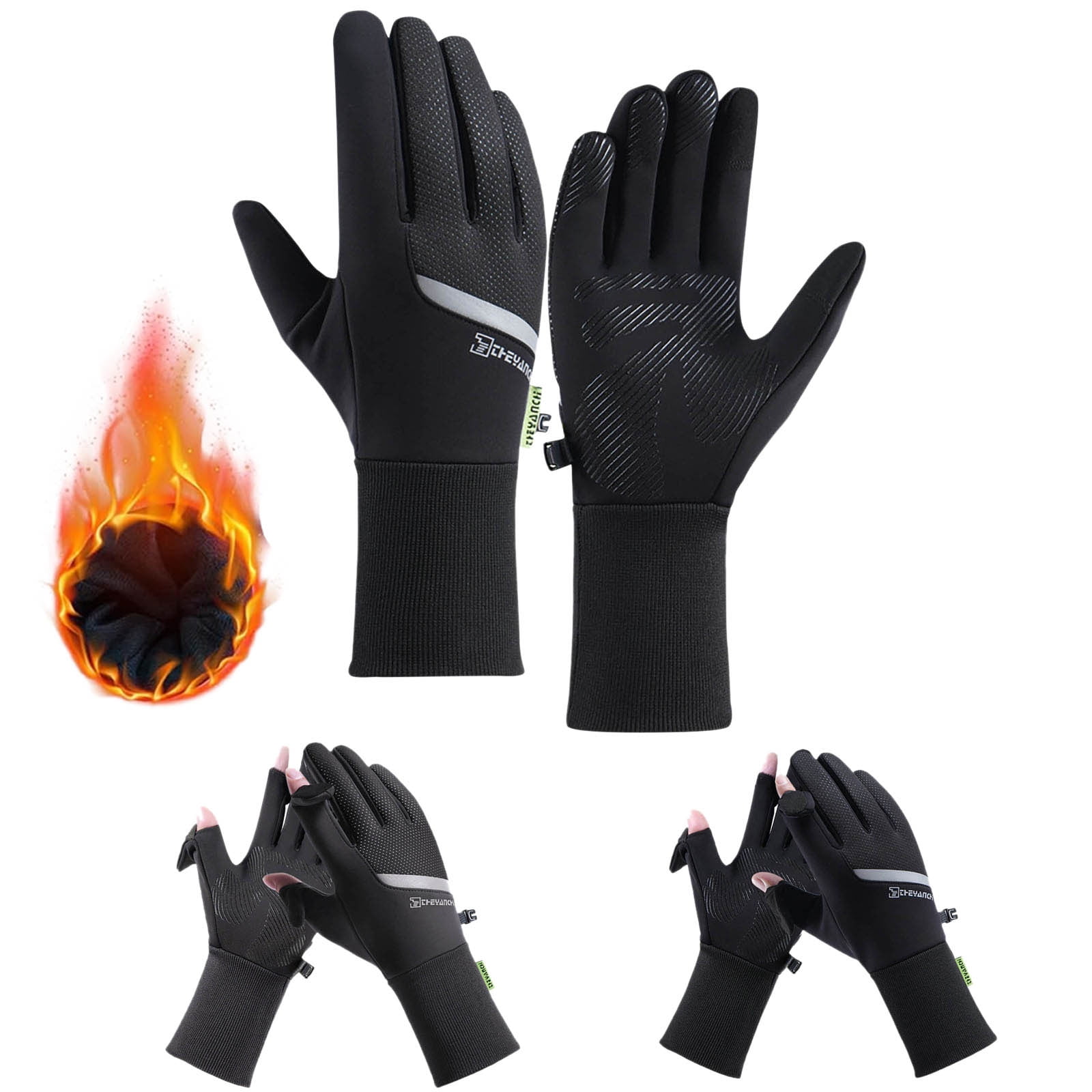 Winter Heated Gloves for Men Touch Screen Waterproof Windproof ...