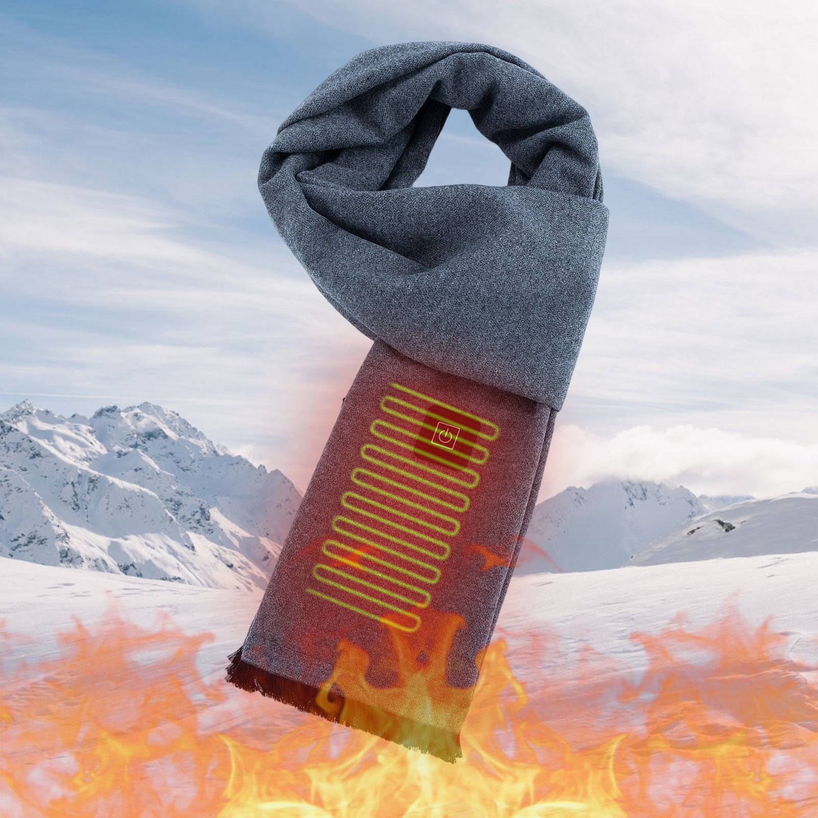 Winter Heating Scarf - Smart Electric Heating Scarf for Cold Winter ...