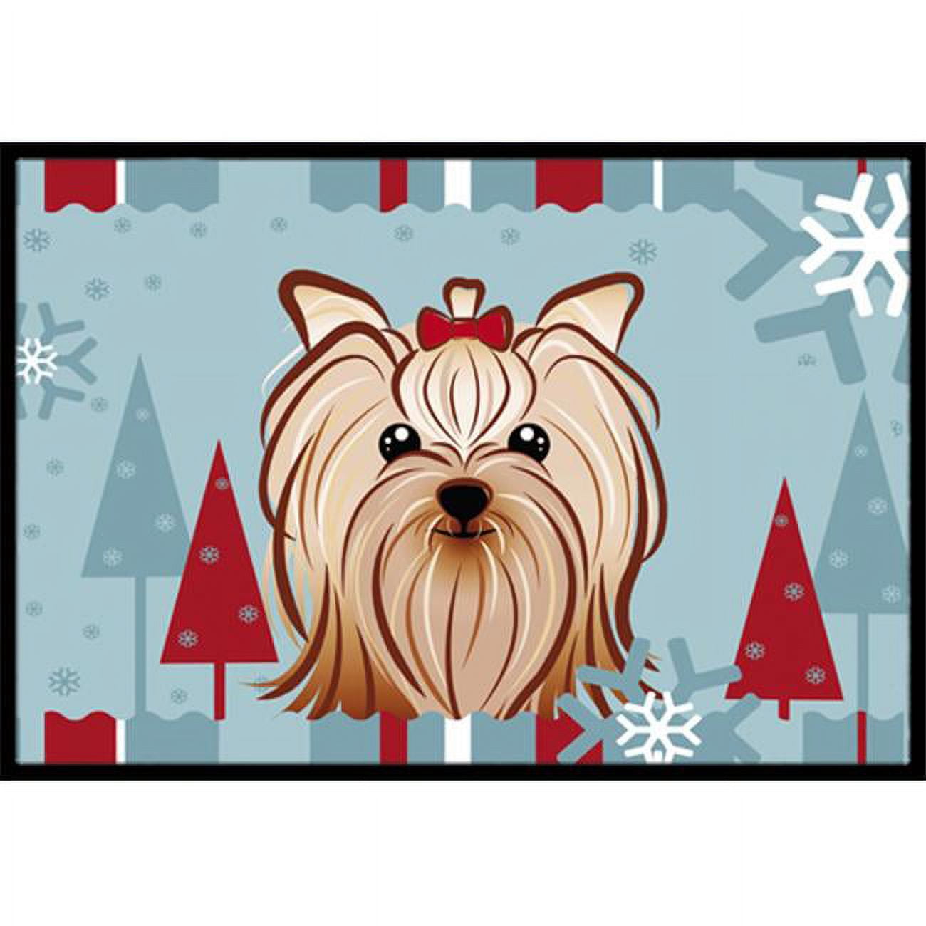 Carolines Treasures BB1700MAT Winter Holiday Yorkie Yorkishire Terrier ...