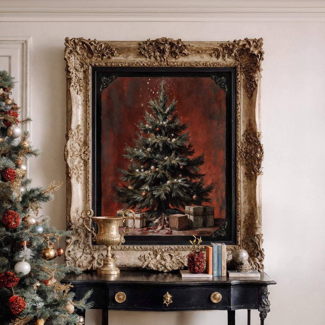 Winter Holiday Posters Winter Holiday Tree Art Vintage Holiday Poster ...