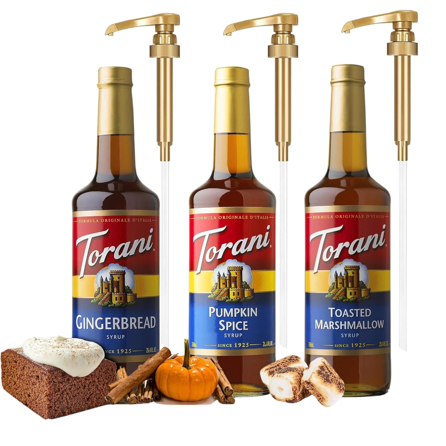 Winter Holiday Syrup 3 Pack, Gingerbread, Pumpkin Spice & Toasted ...