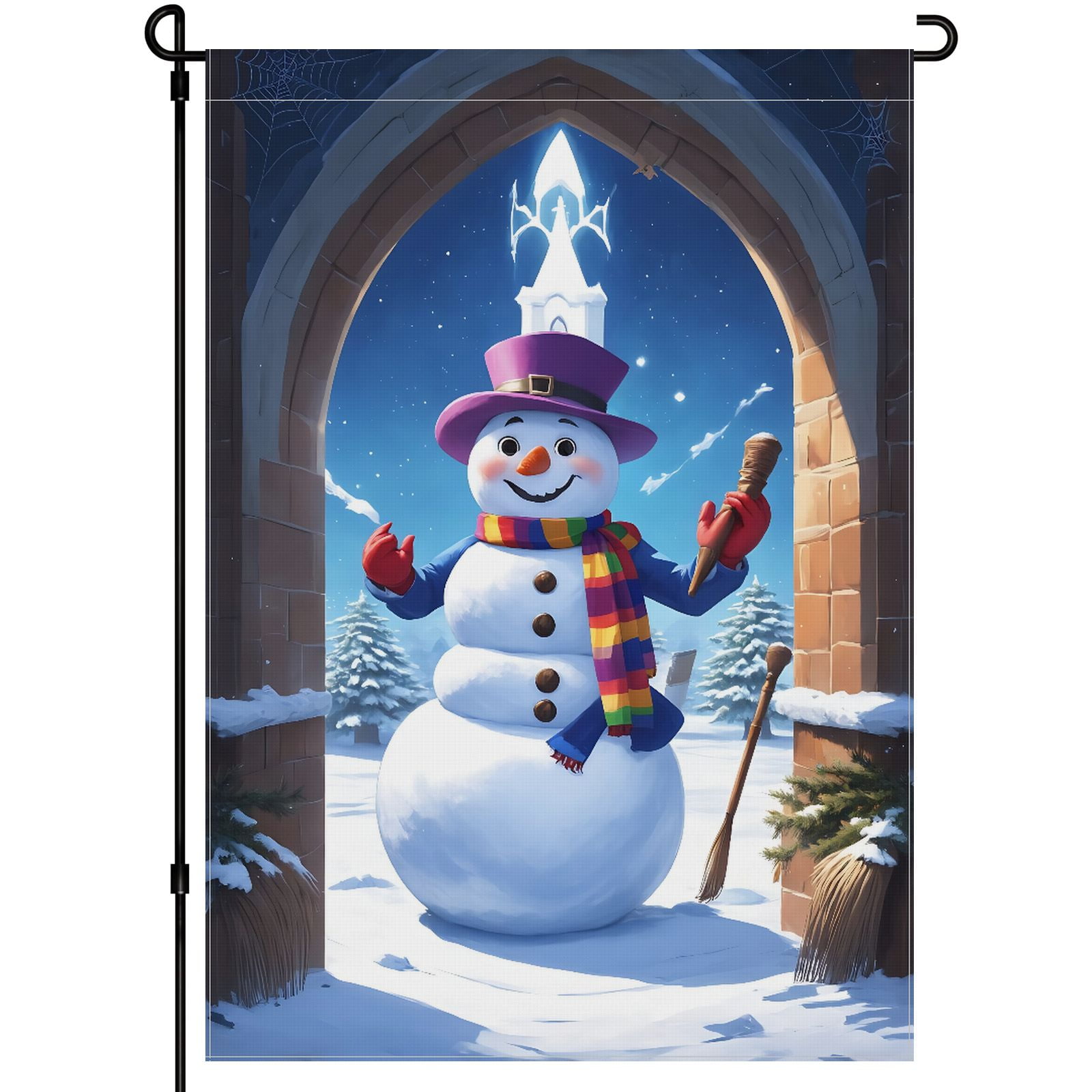 Winter Holiday Winter Versatile Flags, for Backyard Balcony House Front ...