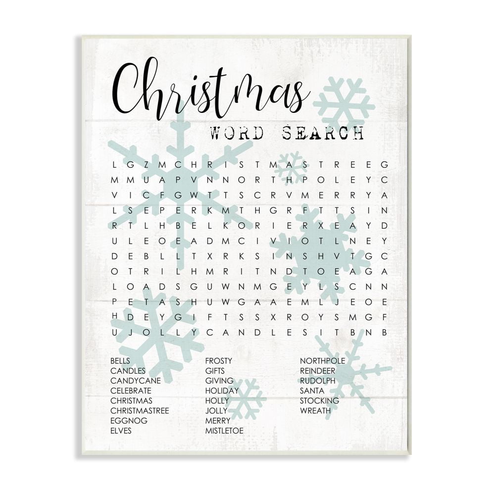 Winter Holiday Word Search Activity Christmas Phrases 10.00 in x 15.00 ...