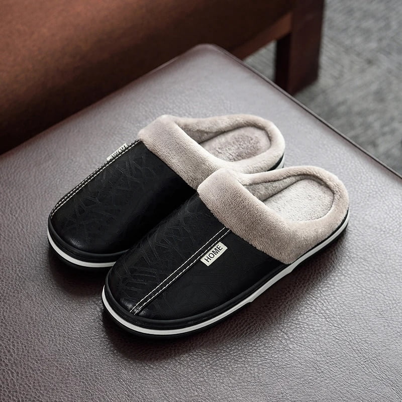 Winter Home Slippers for Men Memory Foam Massage House Slippers With ...