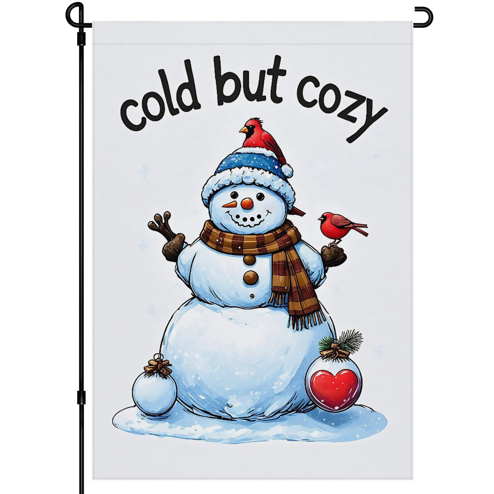 Winter House Flag Versatile Christmas Porch Flags Double-Side Winter ...