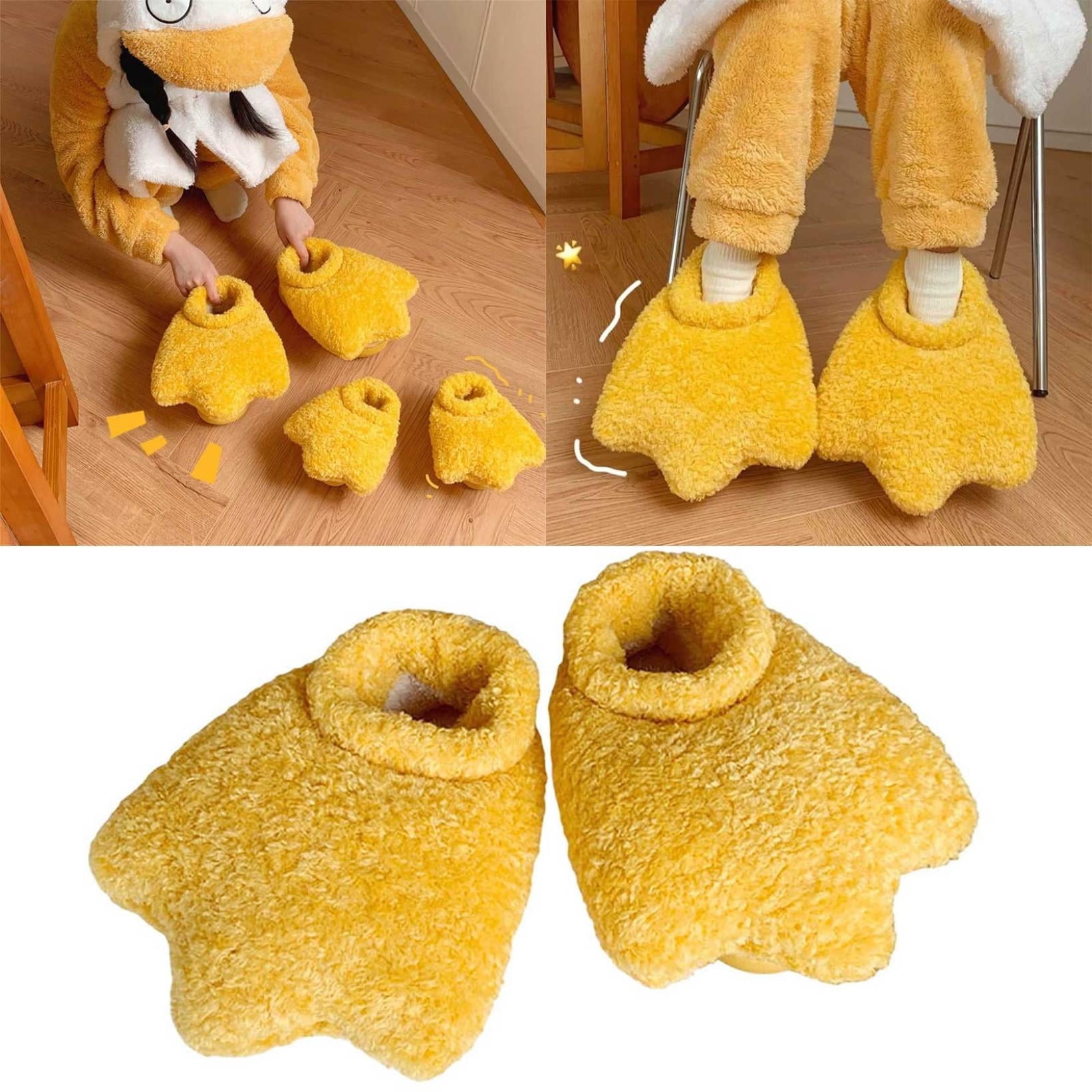 Winter House Slippers For Kids Cartoon Duck Feet House Slippers, Cute ...