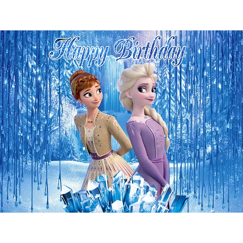 Winter Ice-Frozen Snowflake Castle Backdrop Elsa Anna Snow Queen ...