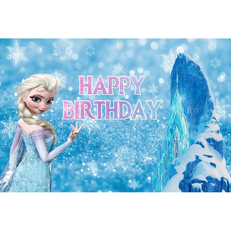 Winter Ice-Frozen Snowflake Castle Backdrop Elsa Anna Snow Queen ...