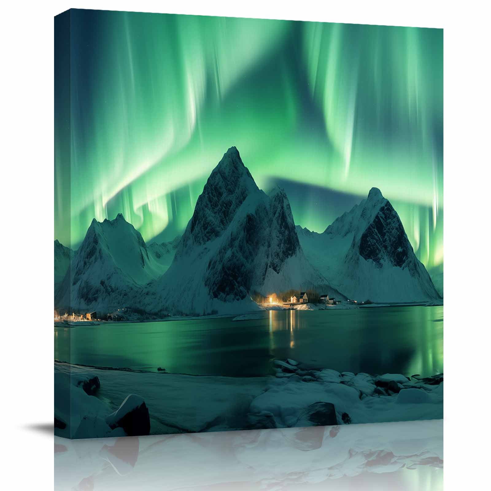 Winter Iceland Canvas Print Wall Art Painting, Modern Wall Decor for ...