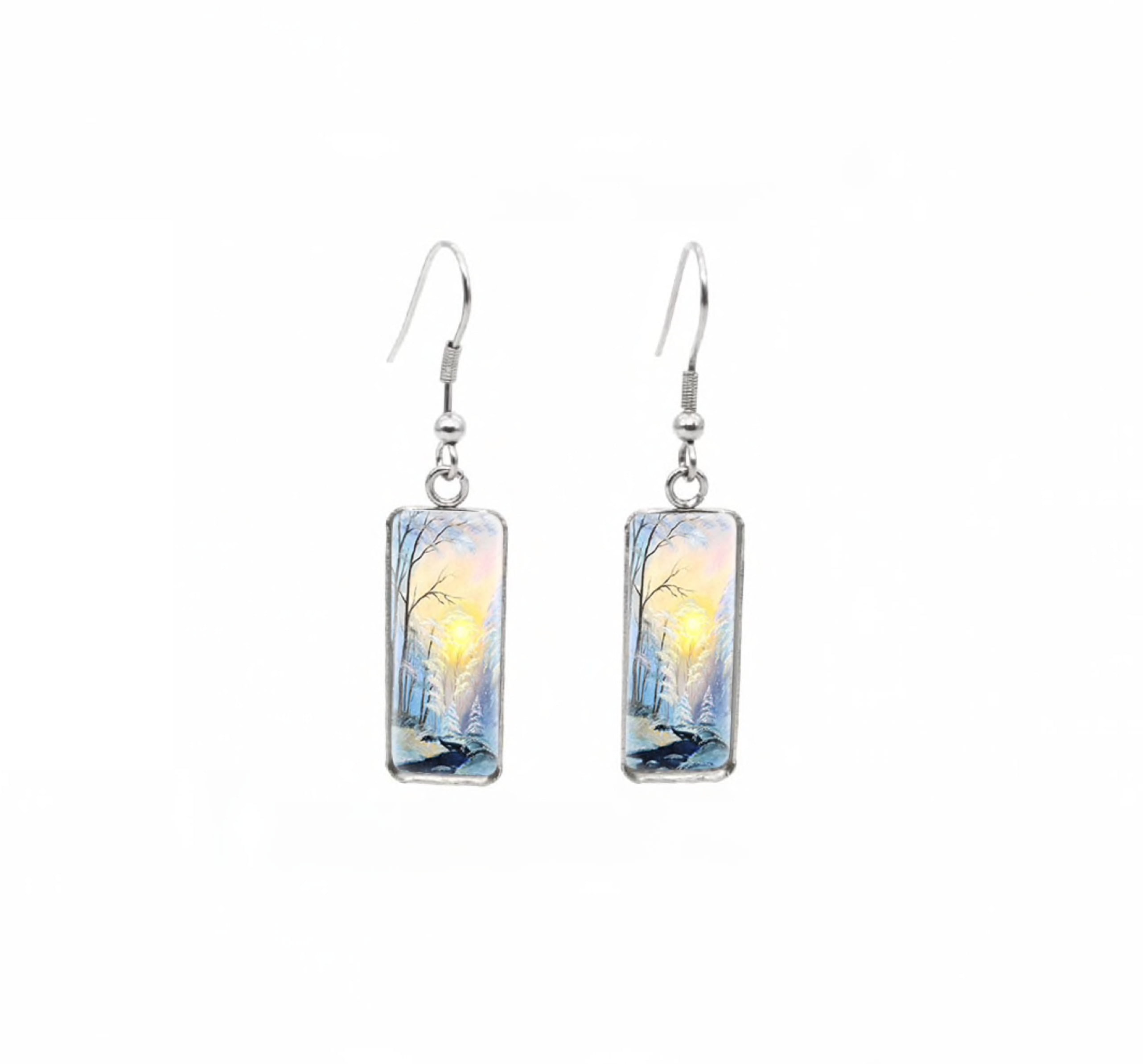 Winter In The Forest Rectangular Drop Earrings - Walmart.com