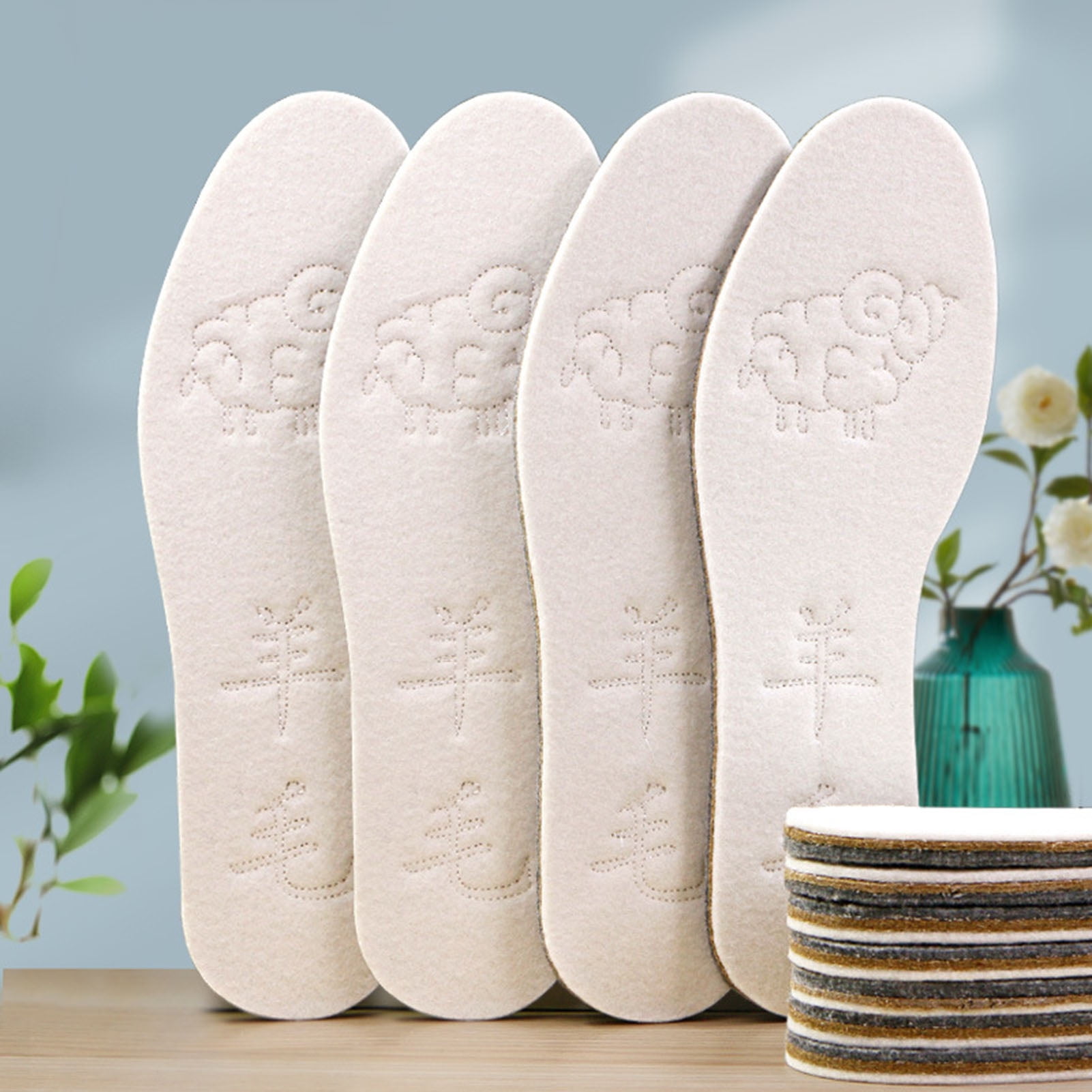 Winter Insole, Sheep Wool Inserts for Shoes and Boots, Warm & Soft, Cut ...