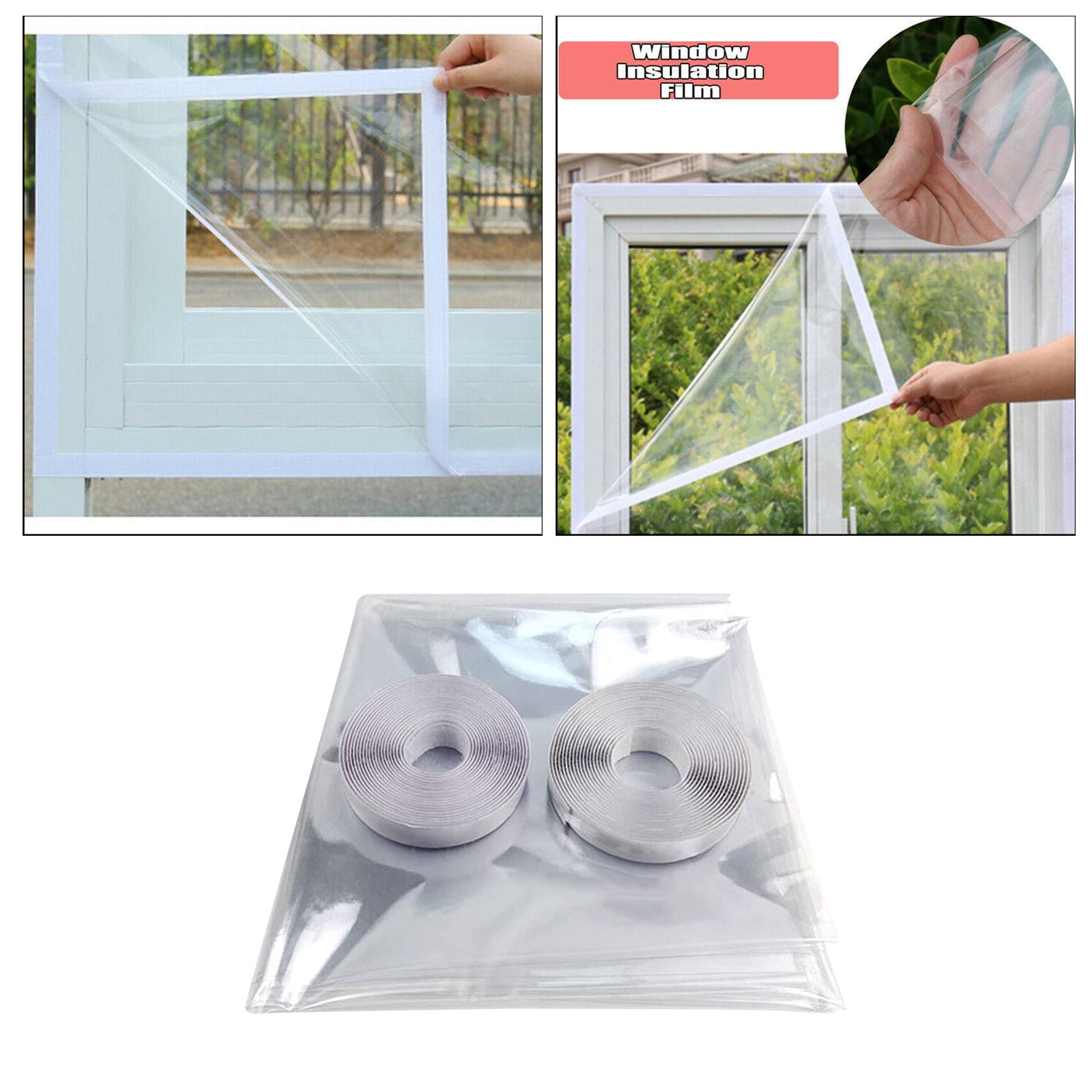 Winter Insulation Window Film, Adhesive Windproof Window Sticker for ...
