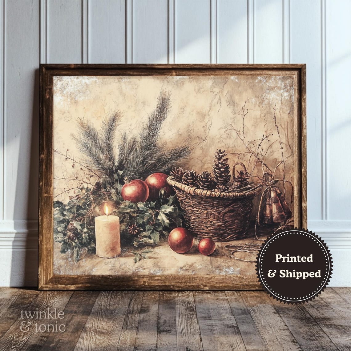 Winter Kitchen Art Print Rustic Cozy Poster Moody Floral Still Life ...