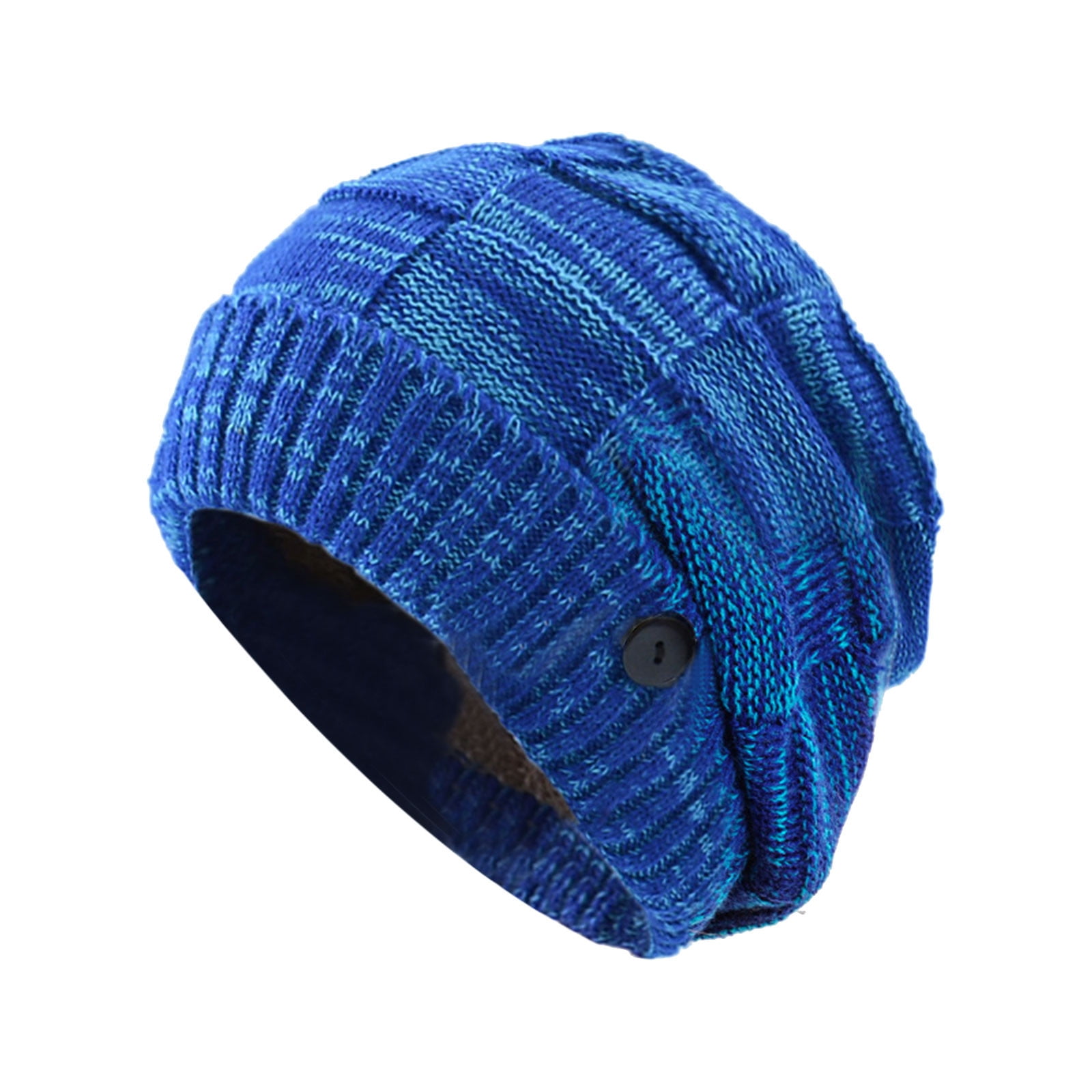 Winter Knit Beanie Hat with Buttons to Hold Face Mask Warm Knitted ...