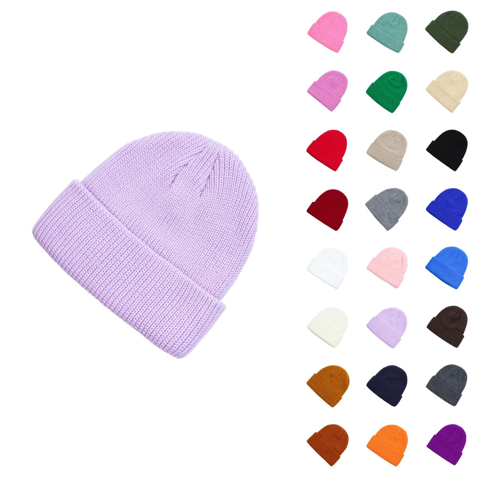 Winter Knit Hat With Ear Warmth Unisex Thermal Lined Beanie, Women's ...