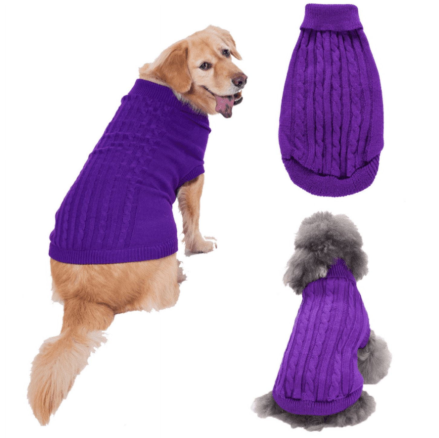Winter Knitted Puppy Dog Jumper Sweater Pet Clothes For Small Dogs Dog ...