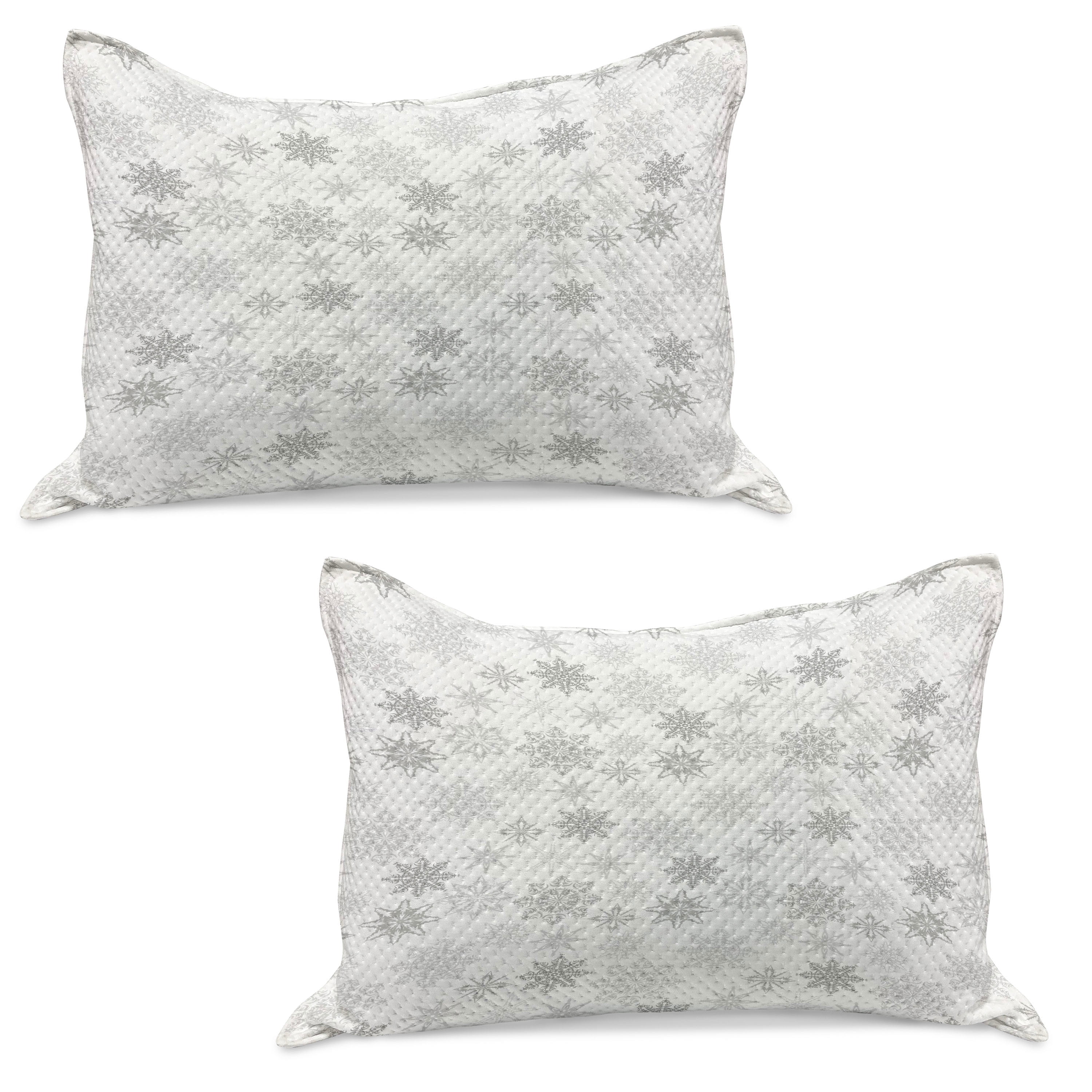 Winter Knitted Quilt Pillowcover Set of 2, Ornamental Crystals of Ice ...