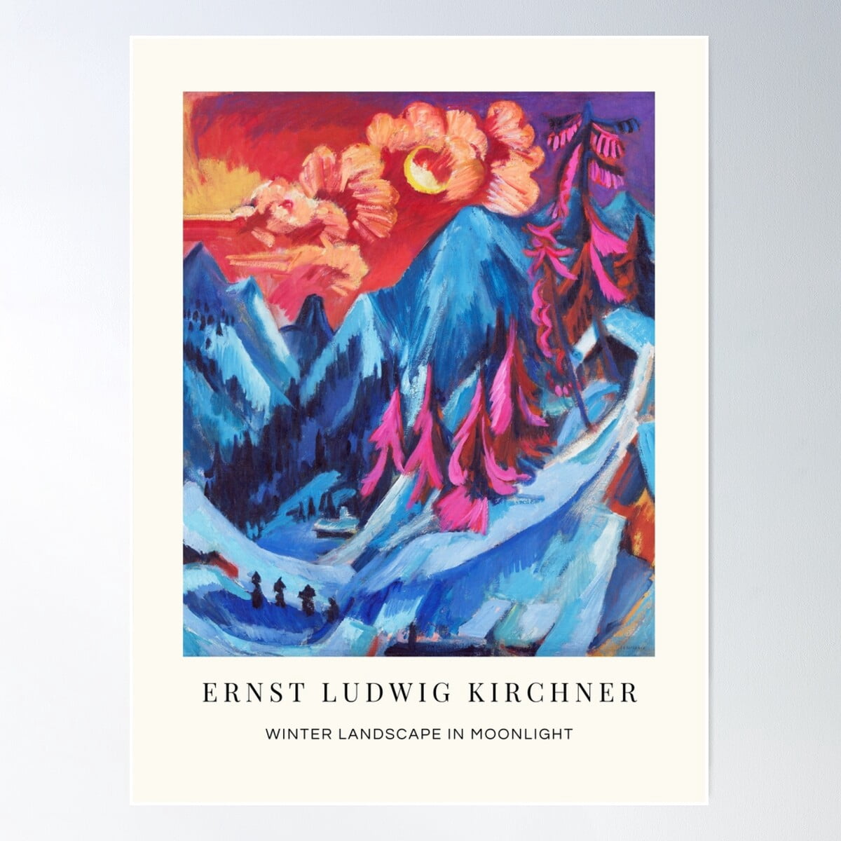 Winter Landscape In Moonlight By Ernst Ludwig Kirchner Poster Wall Art ...
