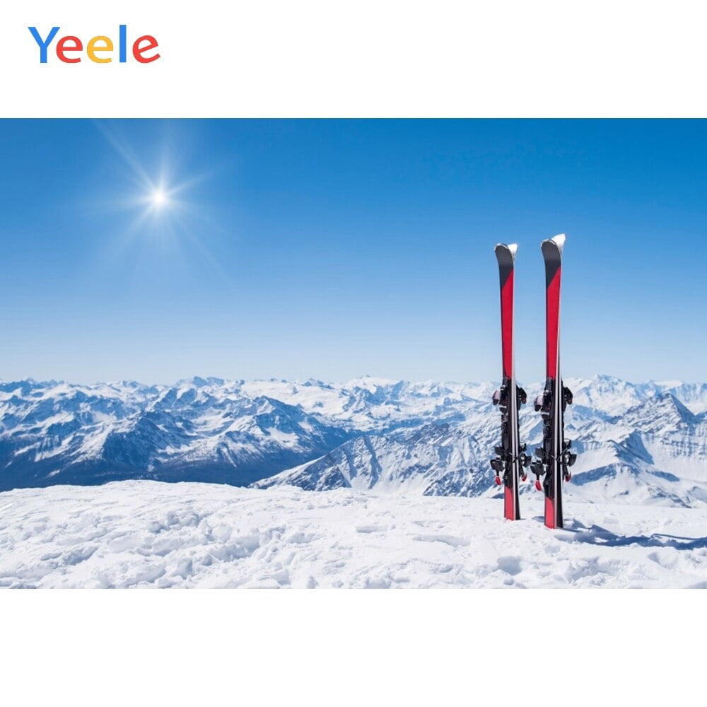 Winter Landscape Snow Mount Sleigh Room Decor Photography Backdrops ...