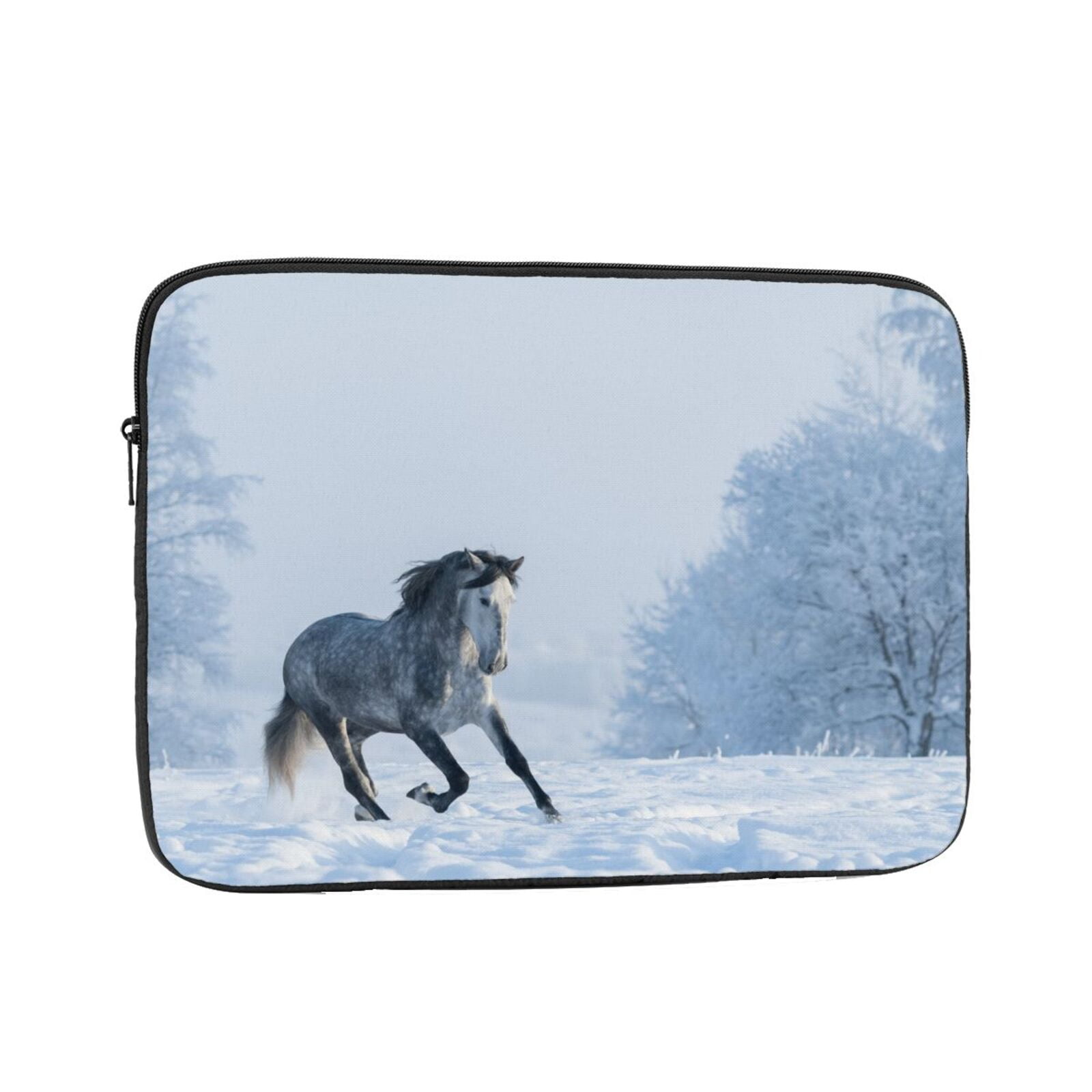 Winter Landscape with Horse 17 inch Portable Laptop Sleeve Compatible ...