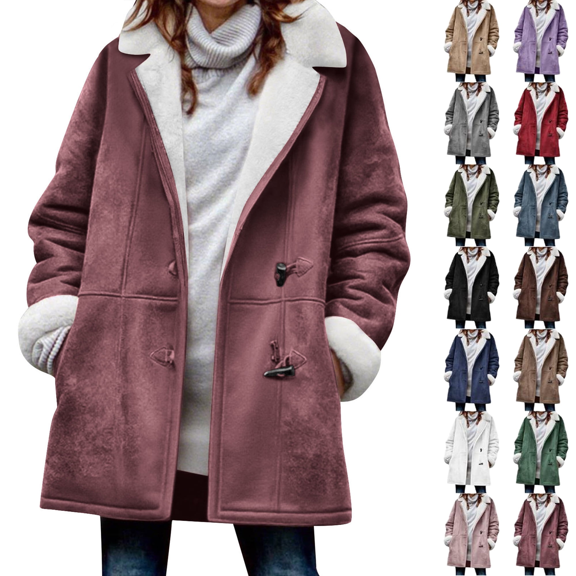 Winter Long Coats for Women Warm Lapels Quilted Jackets For Women Long ...