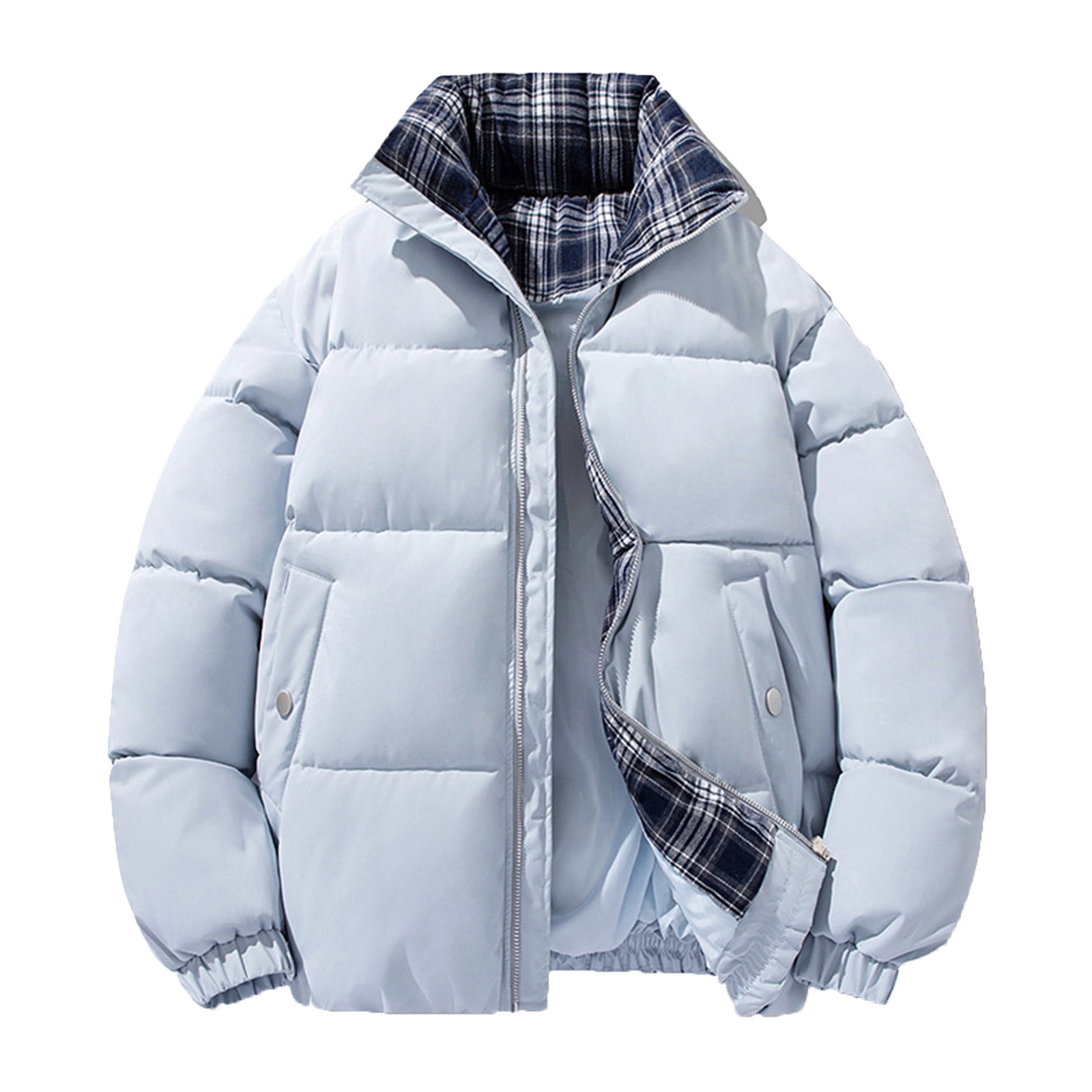 Winter Loose Turtleneck Jackets Full Zip Heavyweight Stylish Quilted ...