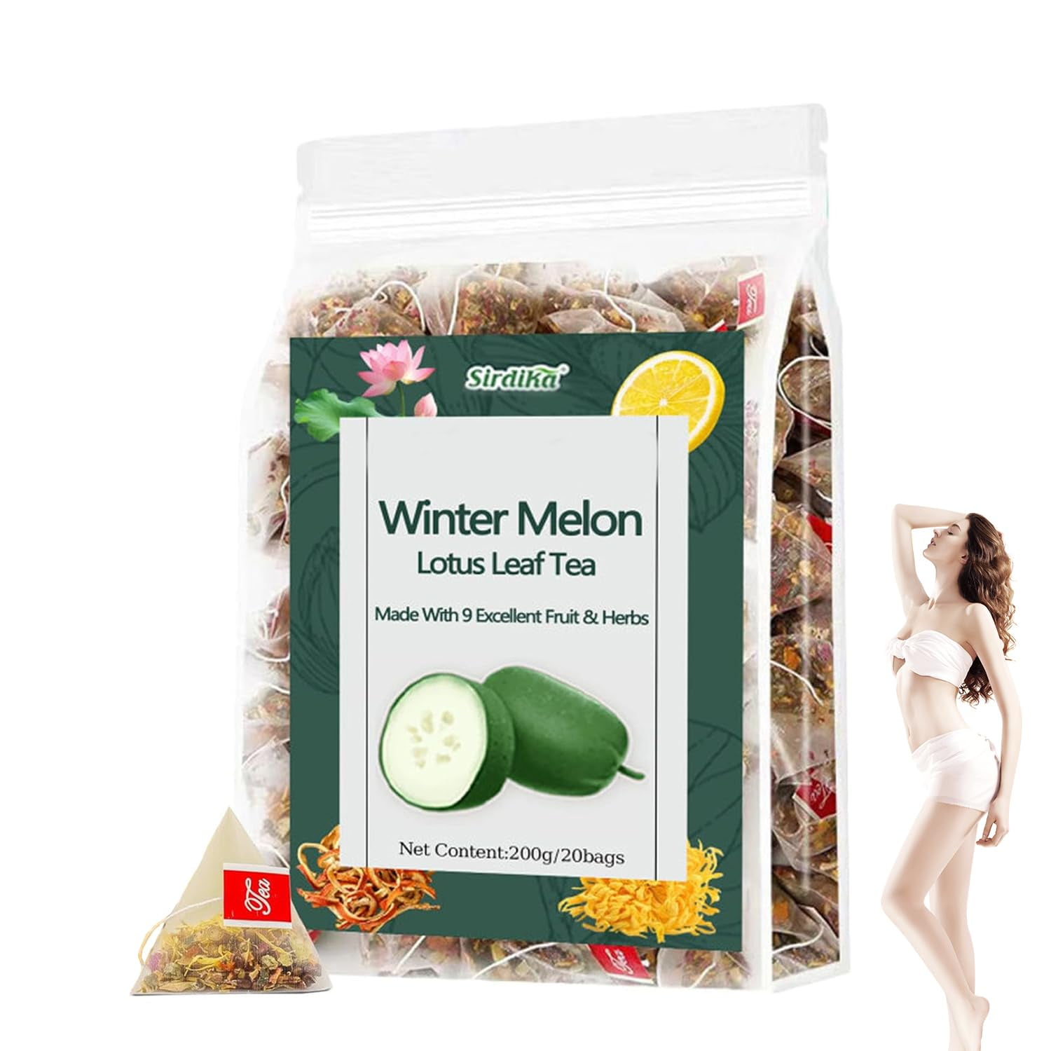 Winter Melon Lotus Leaf Tea, Oil Cleansing Tea,Wintermelon Lotus Leaf Teas for Sleep Aid ...