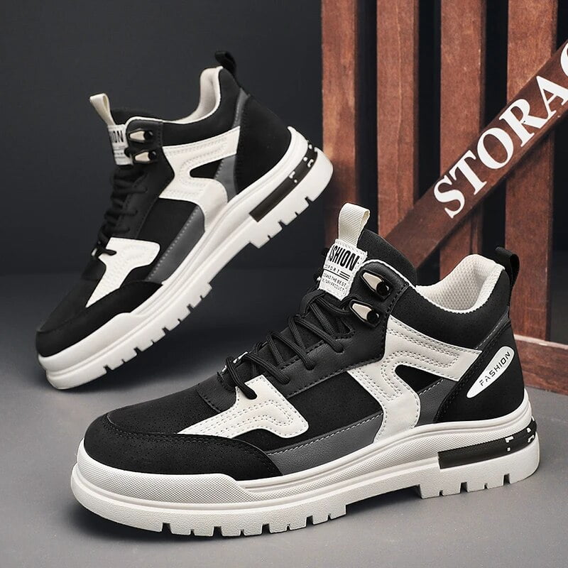 Winter Men Boots Casual Shoes Leather Designer Luxury Ankle Platform ...