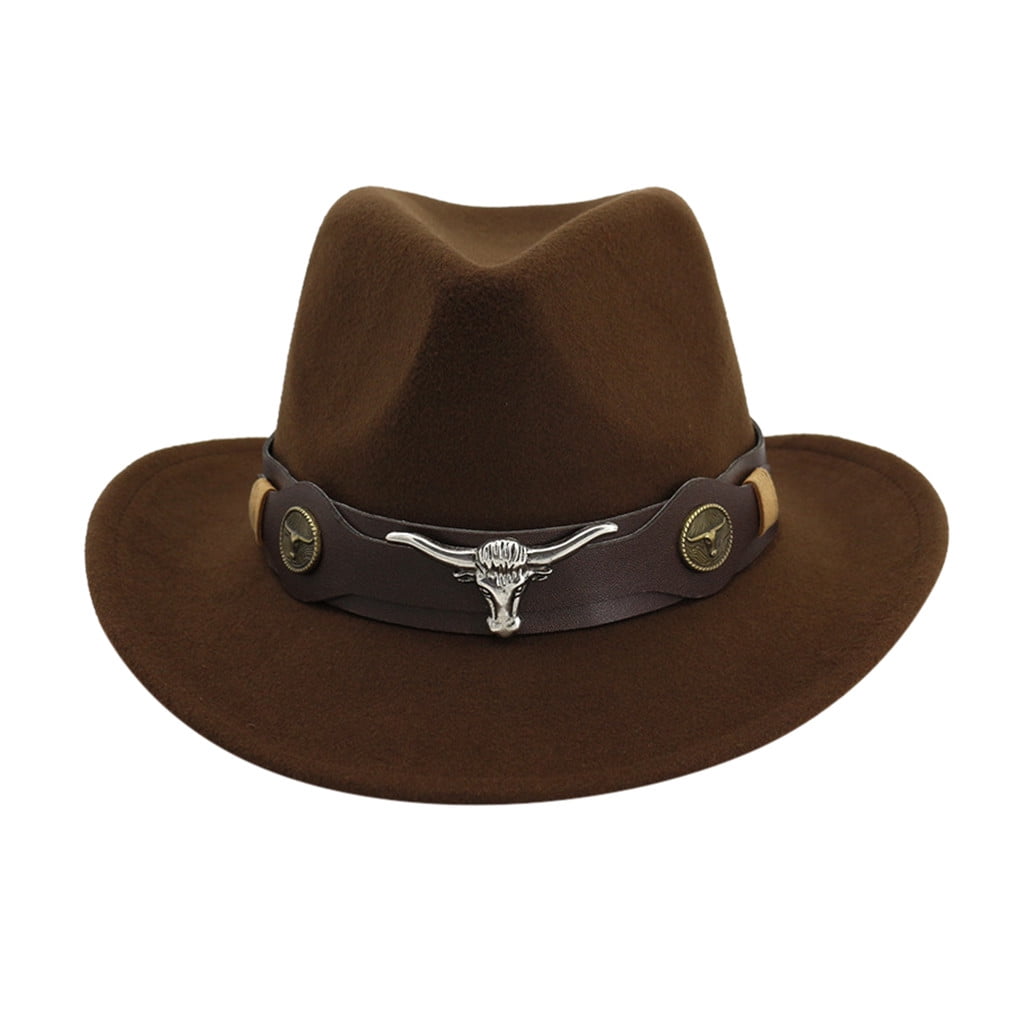 Winter Men & Women's Woven Cowboy Hat Classic Cattleman Outdoor Hat ...