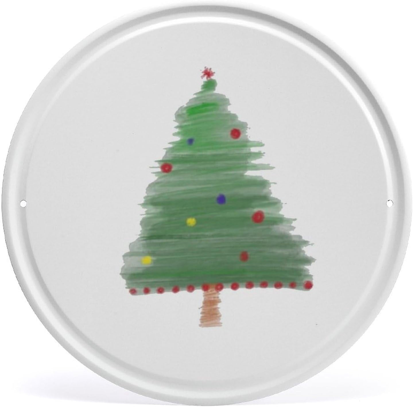 Winter Merry Christmas Tree Retro Style Round Tin Sign Christmas ...