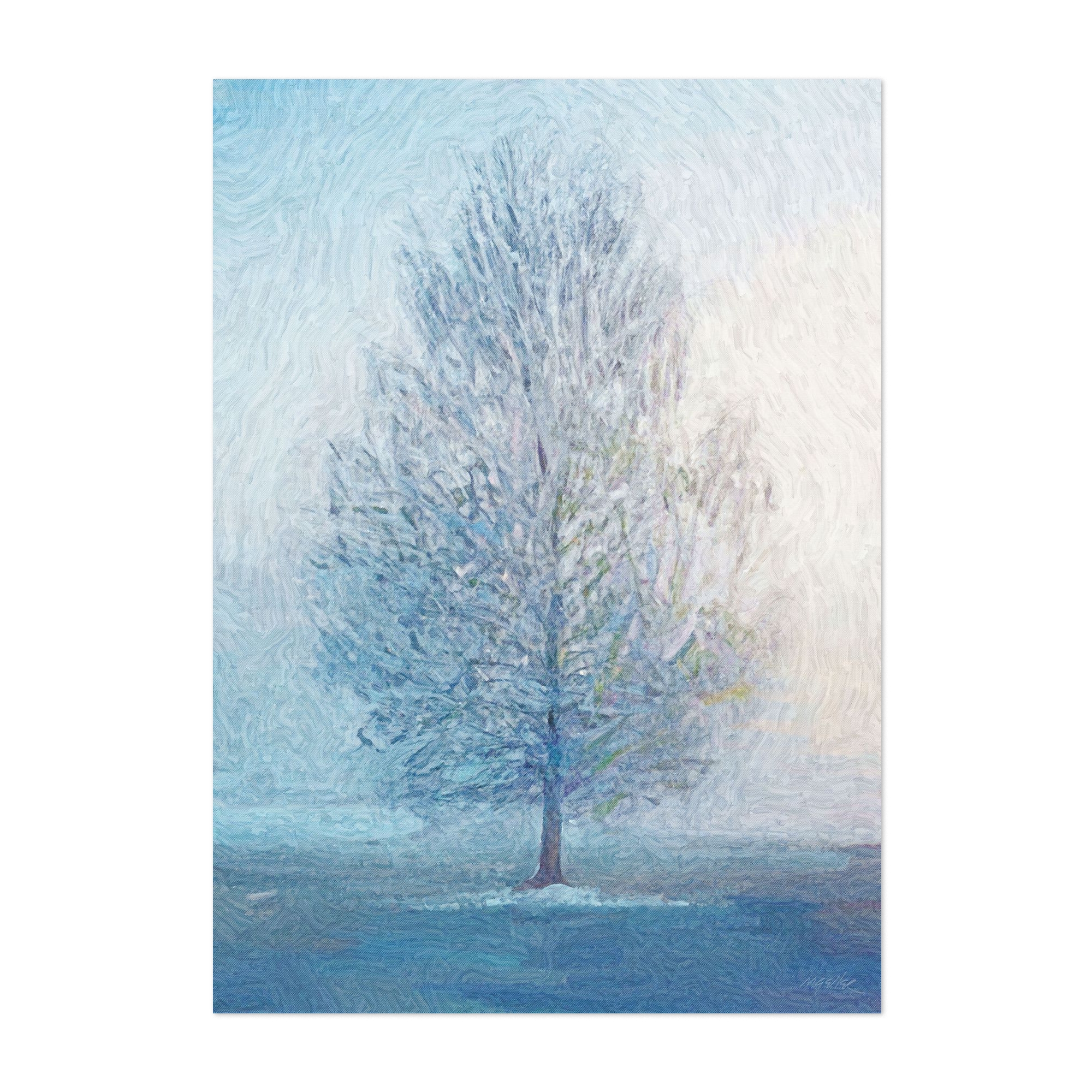 Winter Morning - Digital Art Winter Abstract Nature Landscape Snow ...
