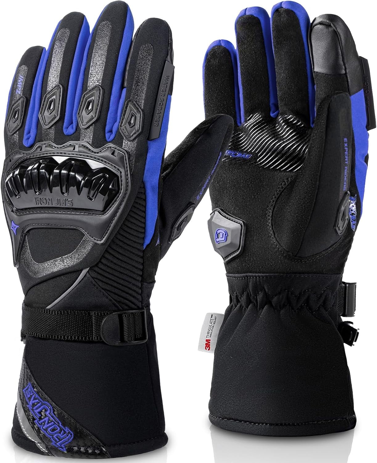Winter Motorcycle Gloves - Thermal Insulated 1.5X Warmer, Waterproof ...