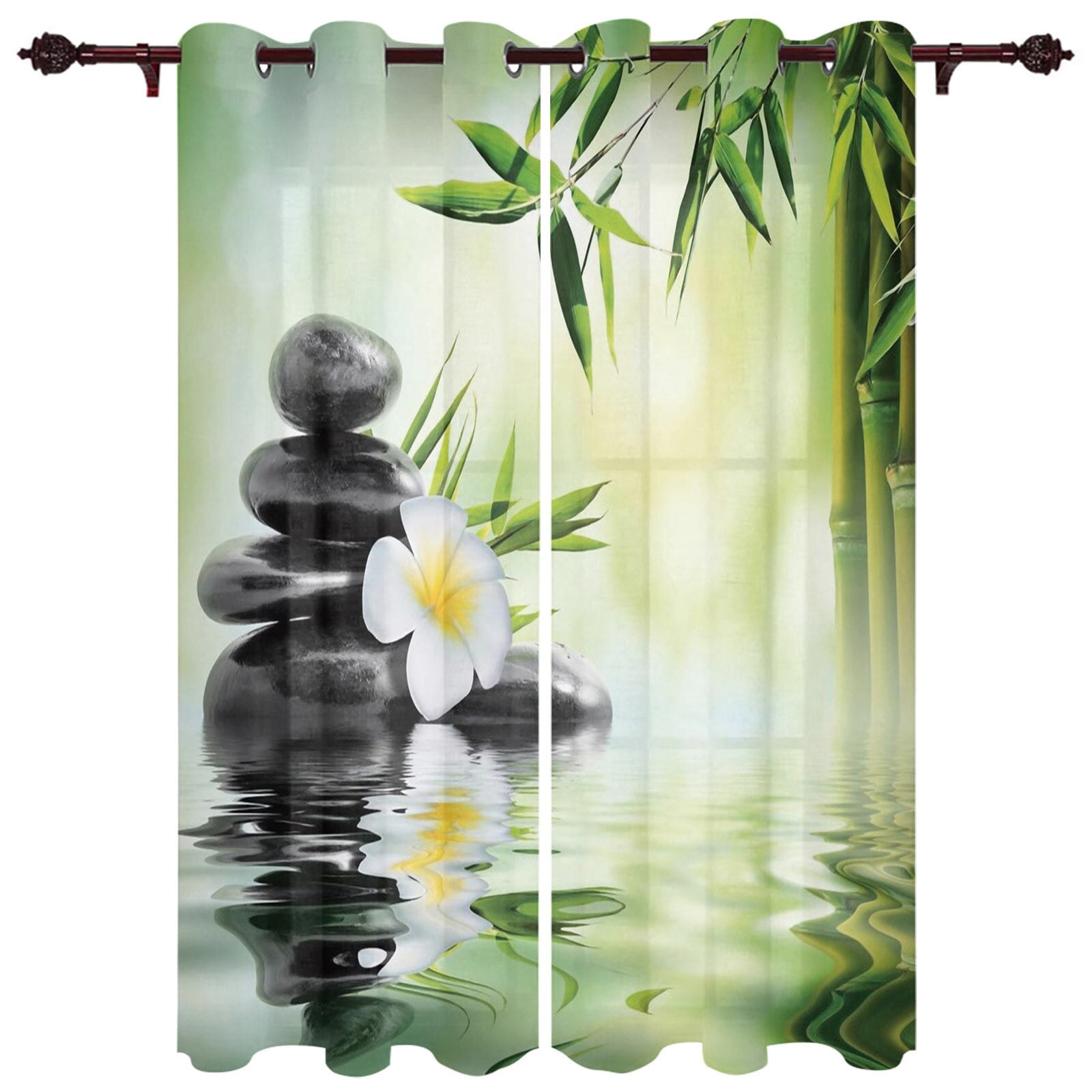 Winter Mountain Snow Valance Window Curtains For Living Room Bedroom ...