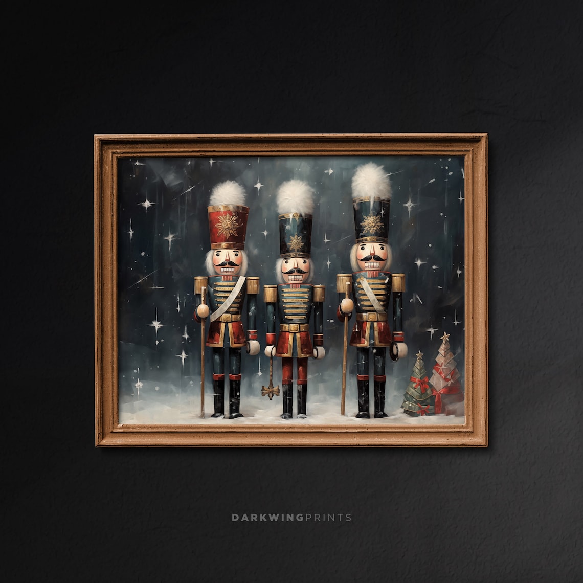 Winter Nutcrackers Art Print, Winter Wall Art, Nutcrackers, Decor ...