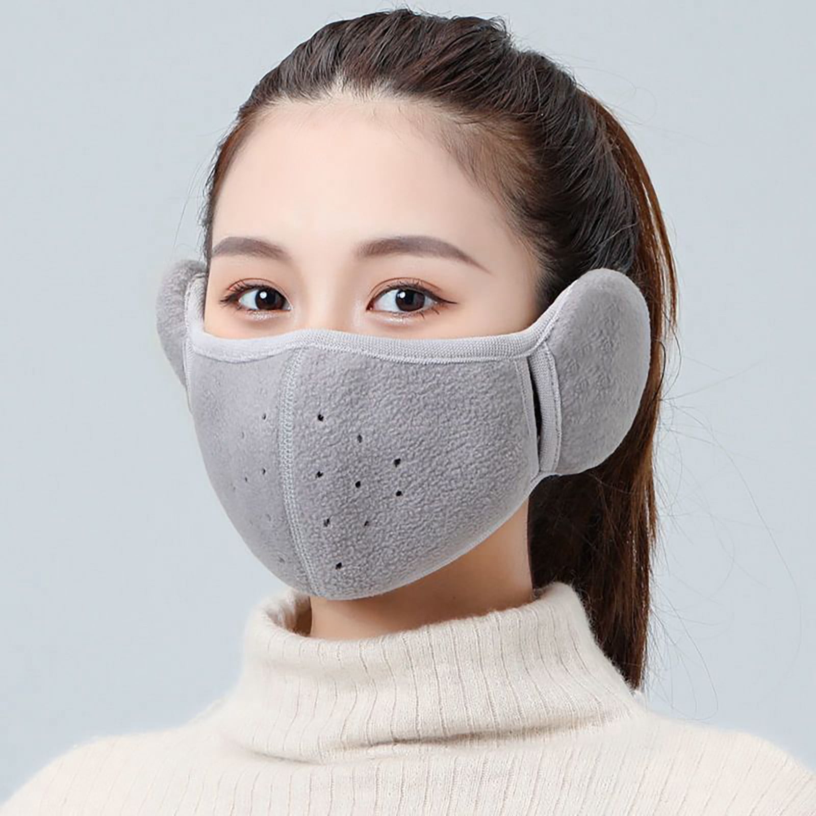 Winter One Ear Breathable Warm For Men And Women Cold Face Earmuffs 2 ...